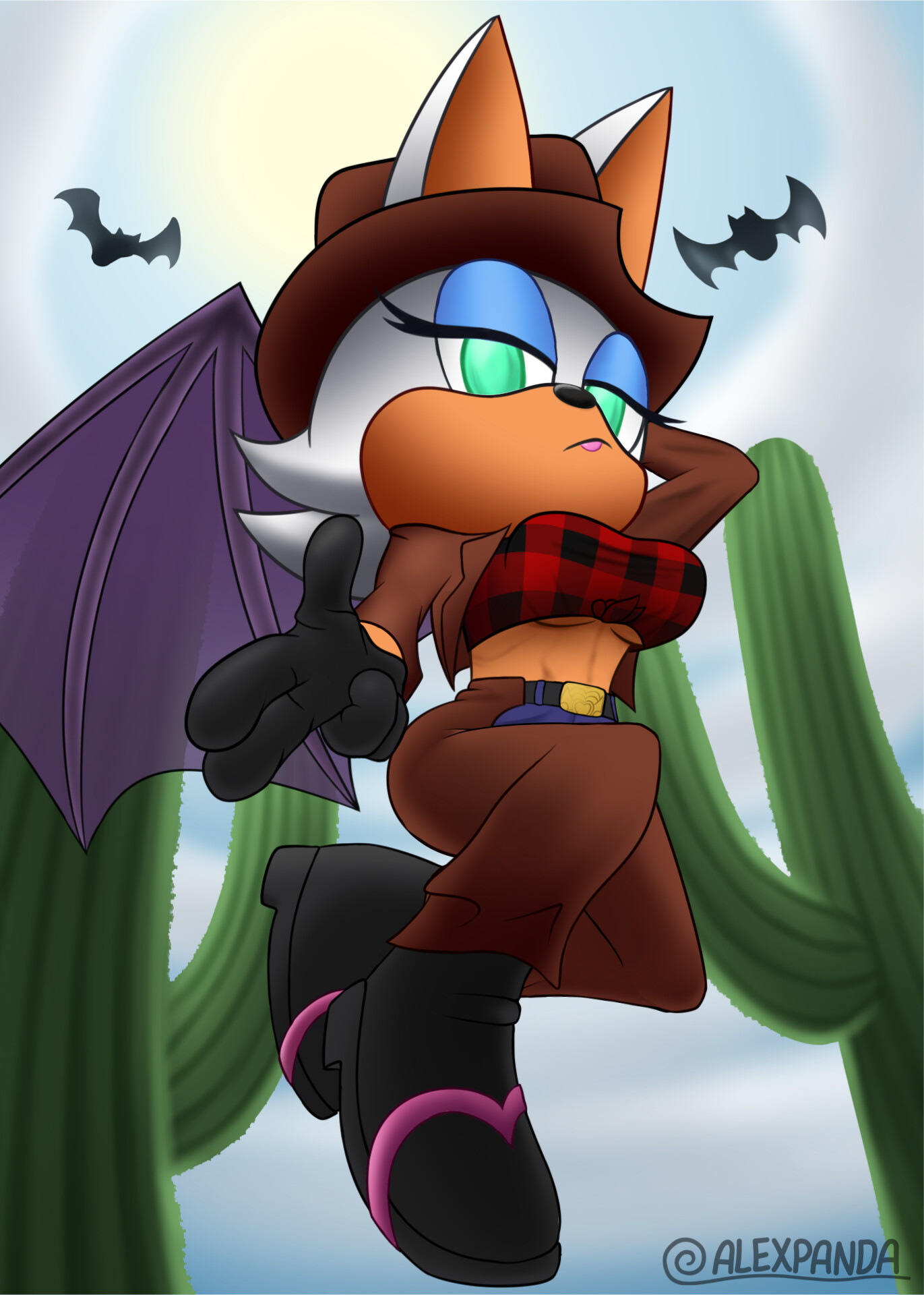 ArtStation - Cowgirl Rouge Live2D Animation