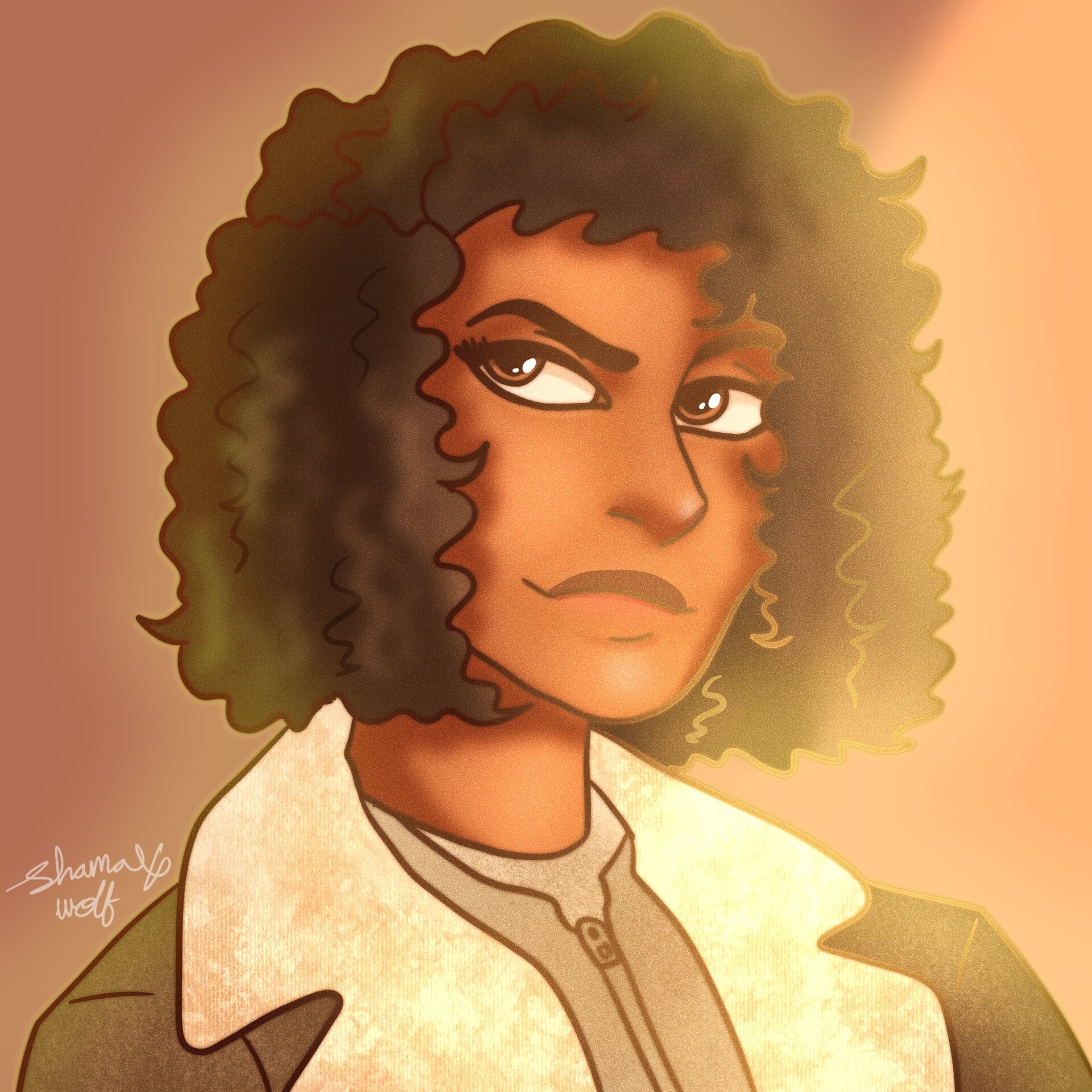 ArtStation - stylized portrait of Kayla Watts