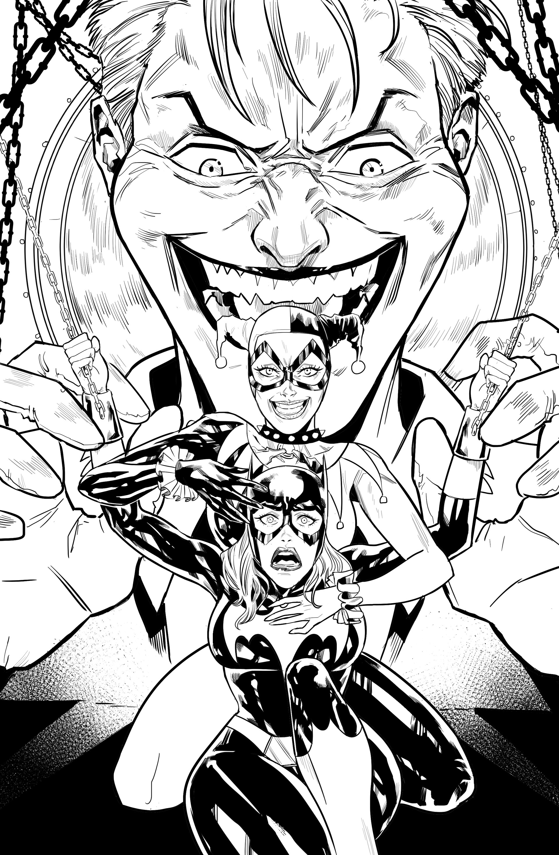 harley quinn and joker coloring pages