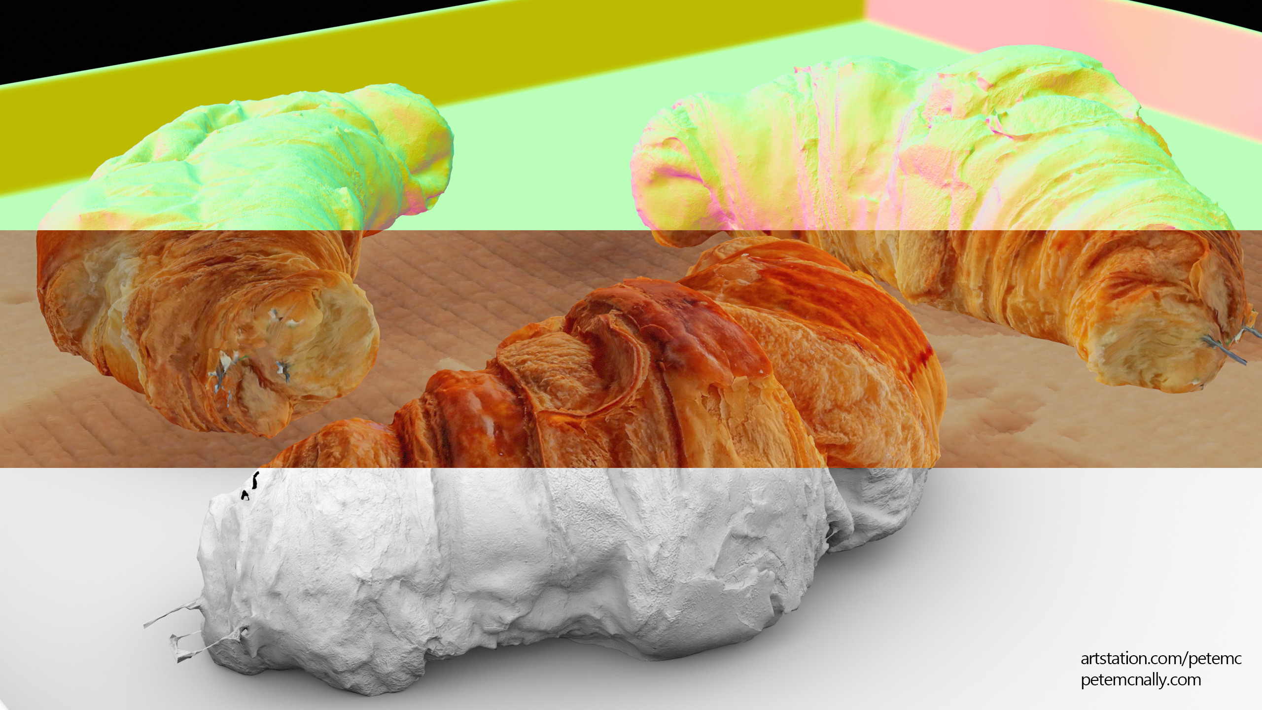 Pete Mc Nally - Substance Sampler Photogrammetry - Croissant