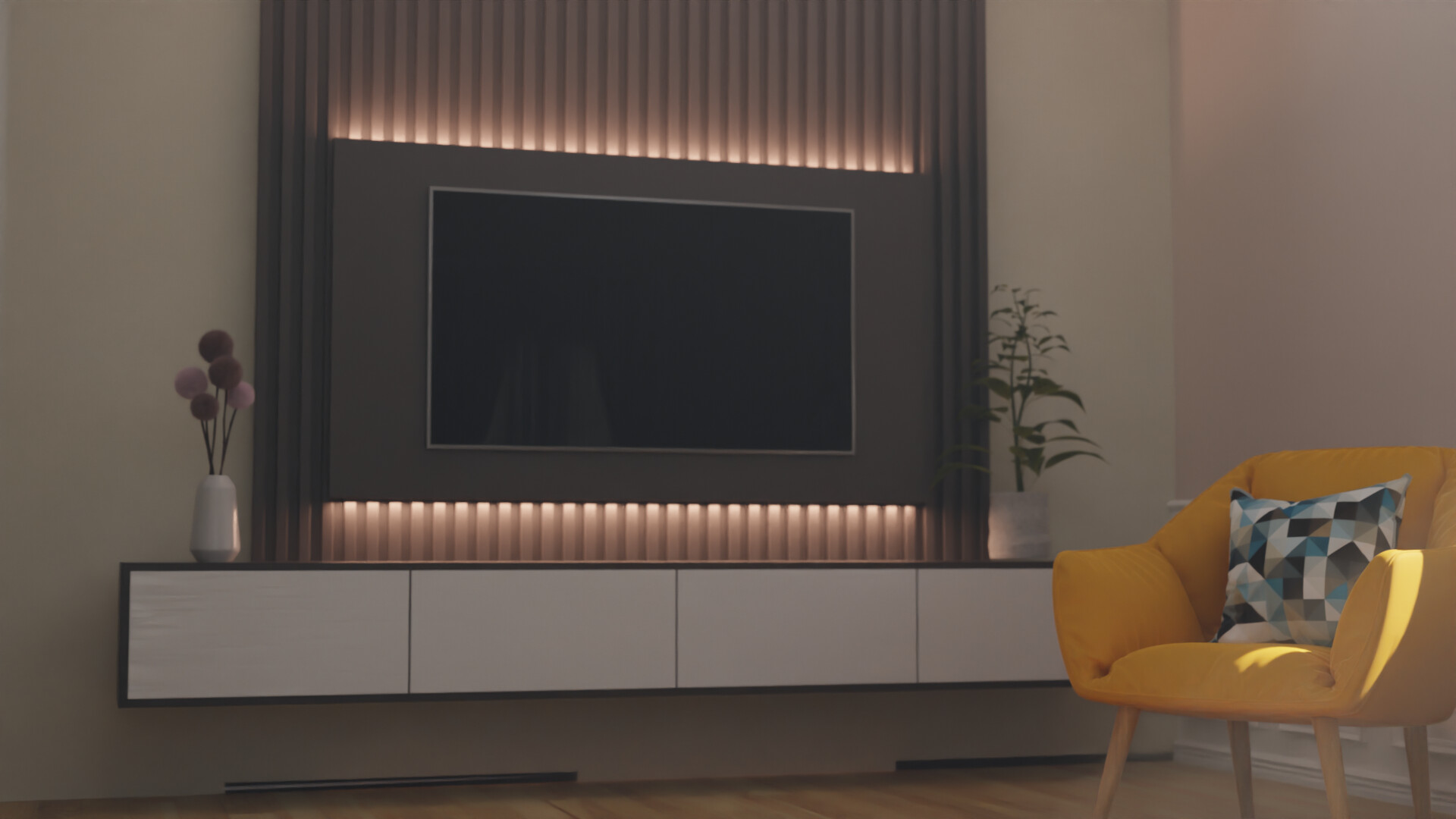 ArtStation - living room decoration