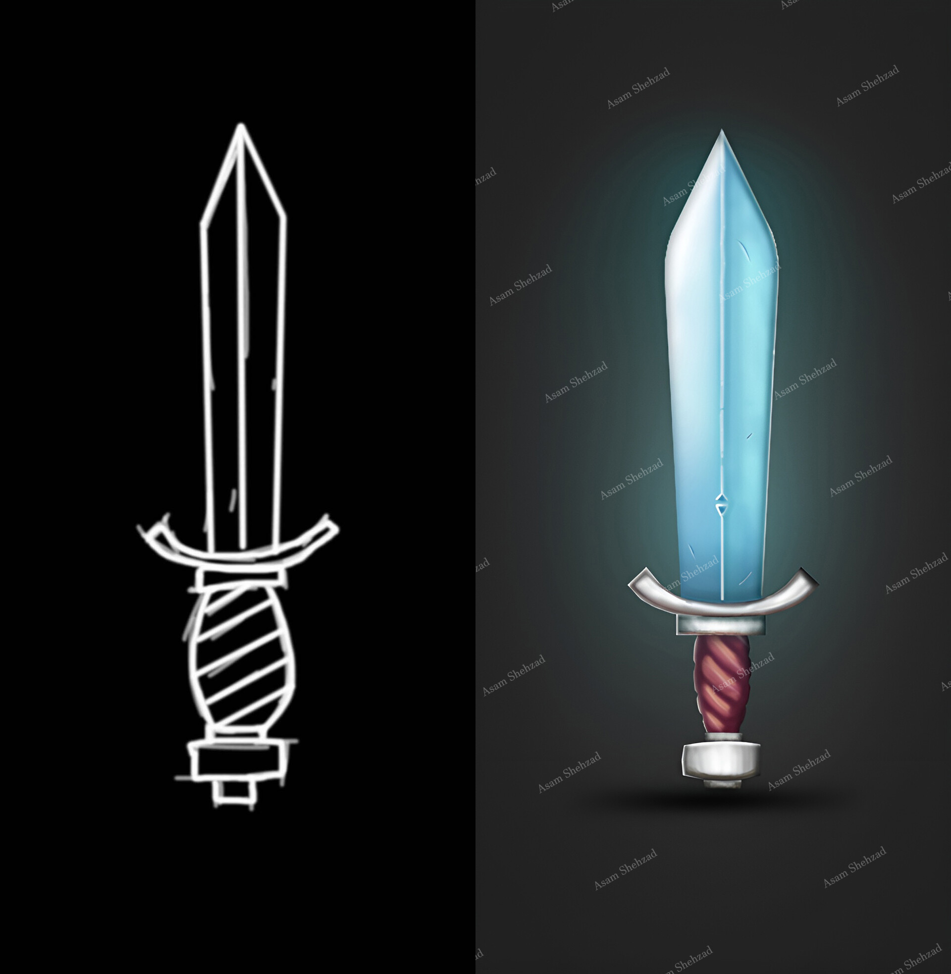 ArtStation - Sword Concept Art Digital Painting