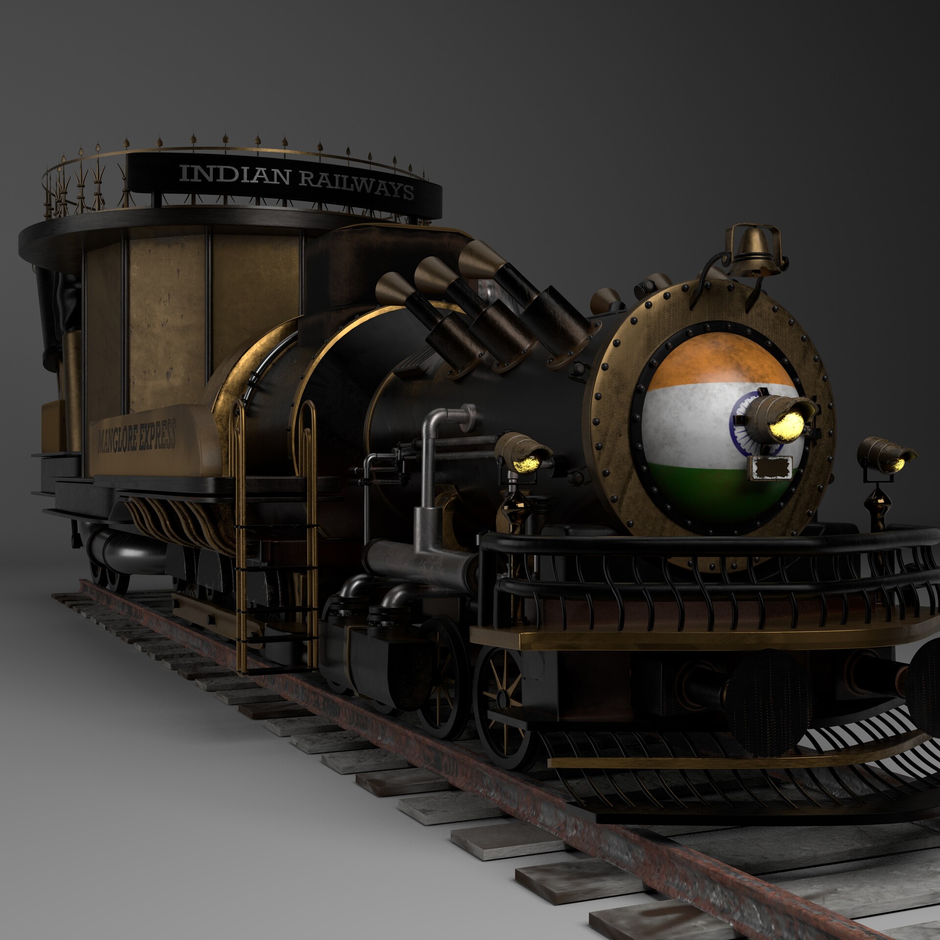 ArtStation - Train Engine 3d Model.