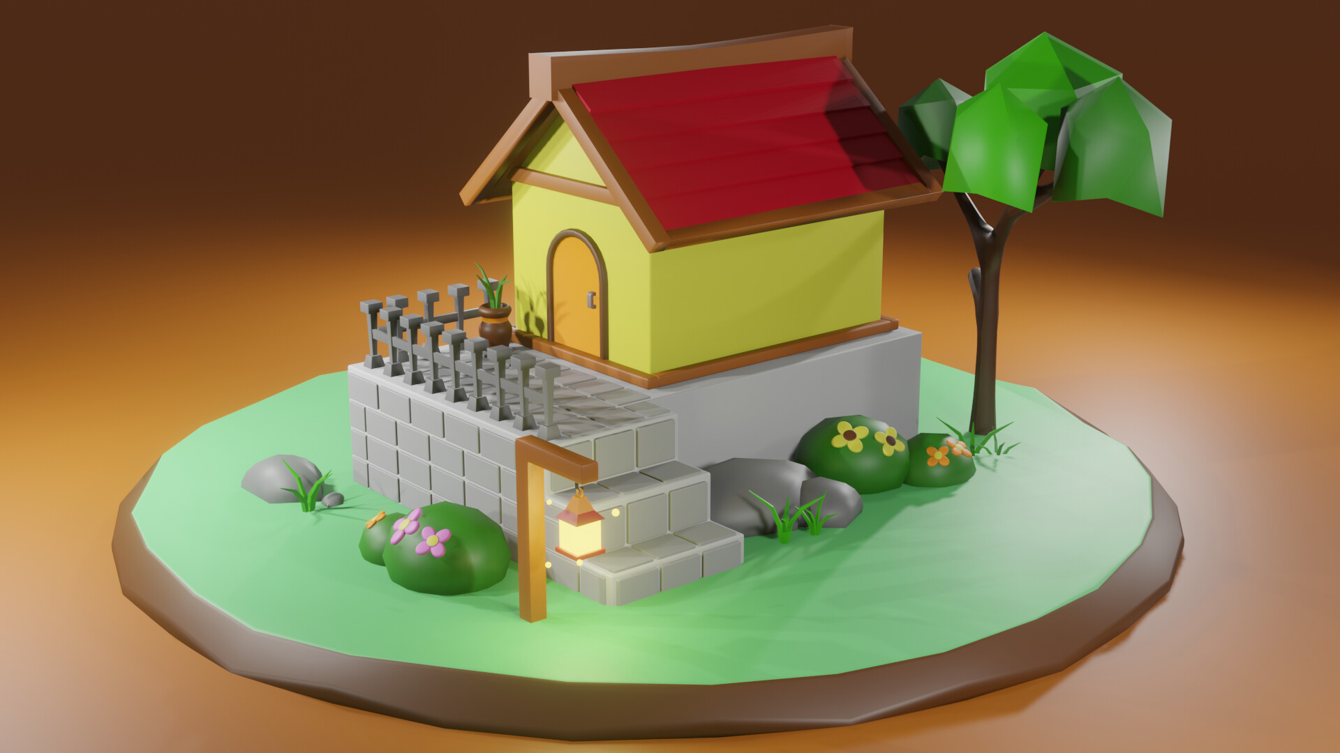 House Low Poly - 3D model by jamilr [9837166] - Sketchfab