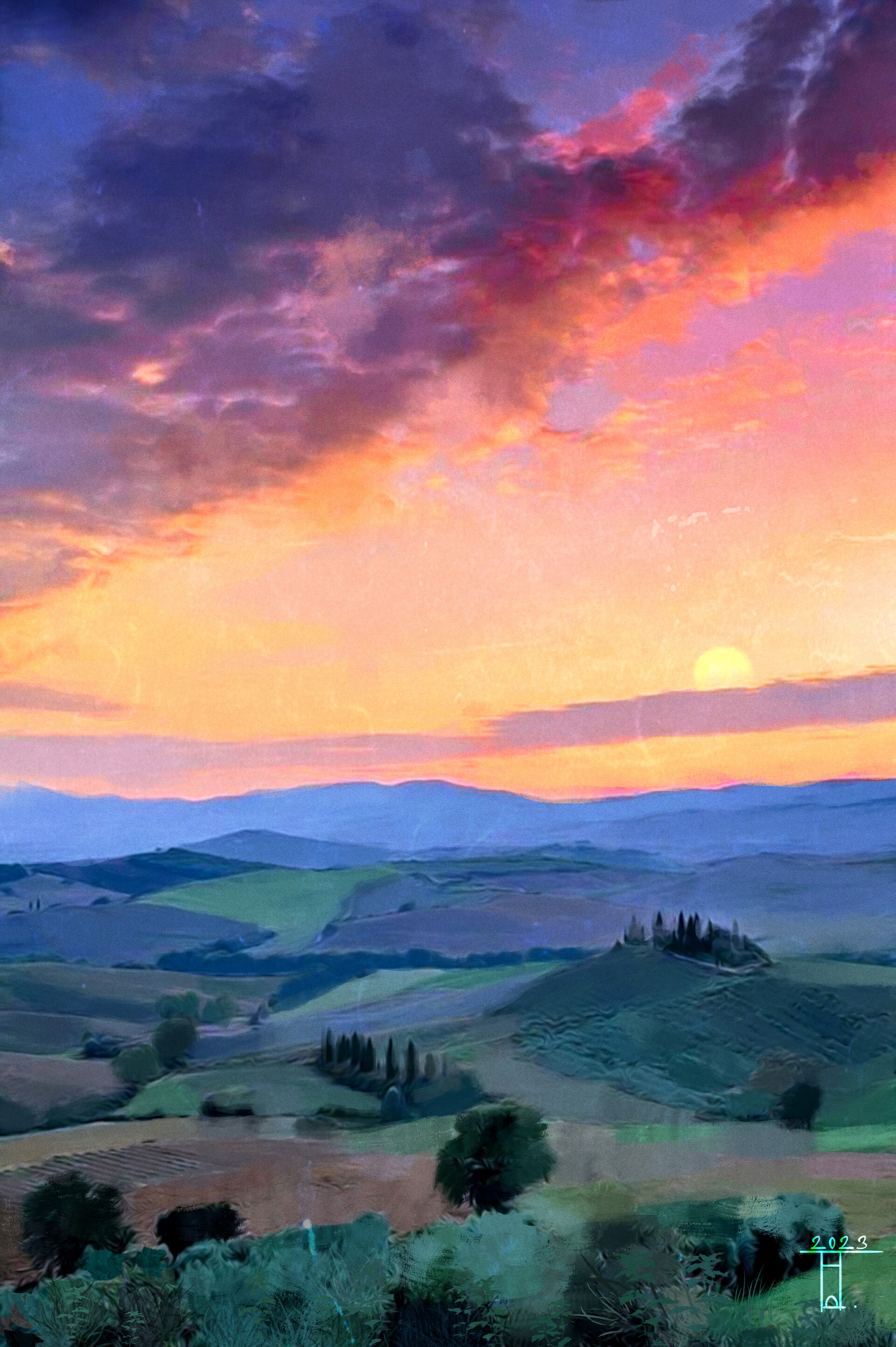 ArtStation - Sunset hills