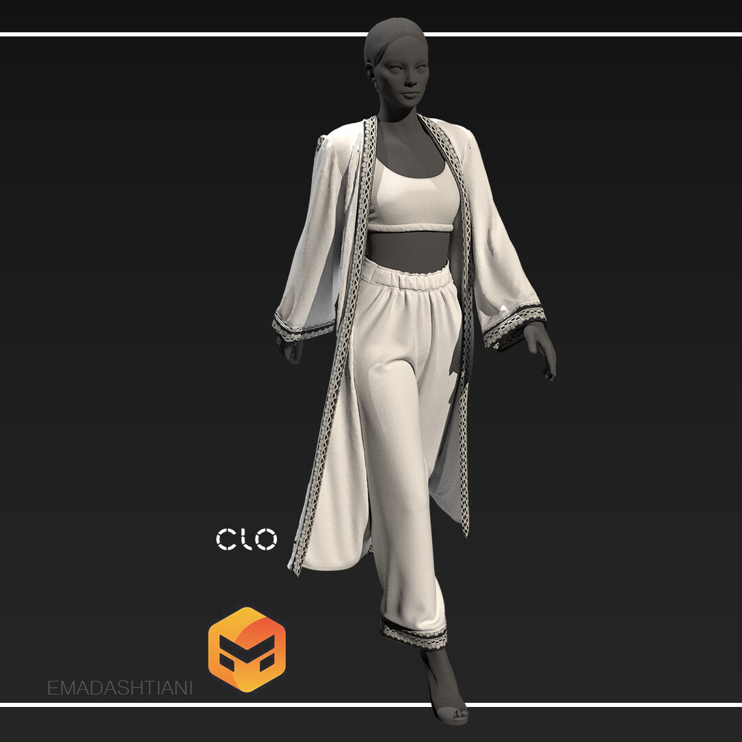 ArtStation - 3 Pieces Female Outfit#9