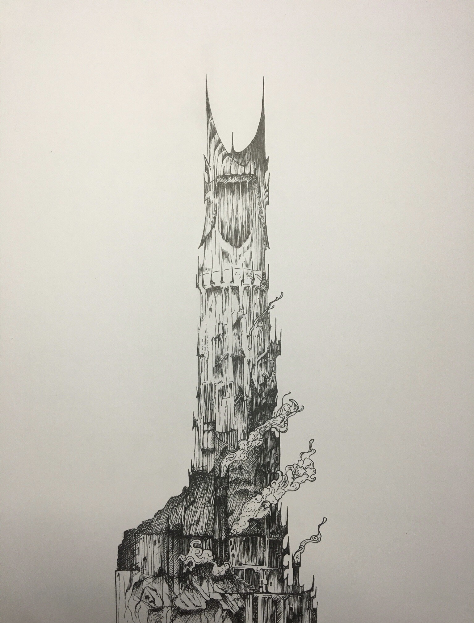 how to draw barad dur