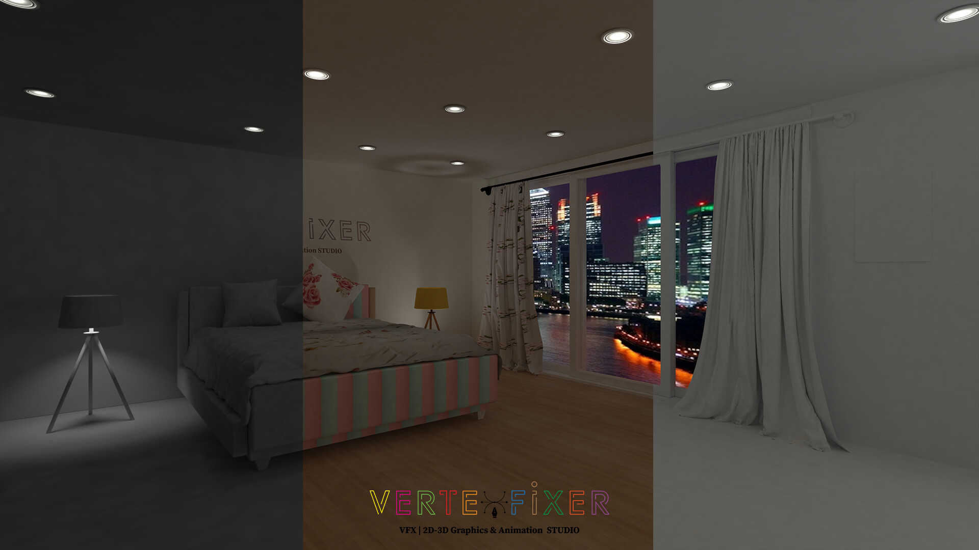 ArtStation - Night Room in City