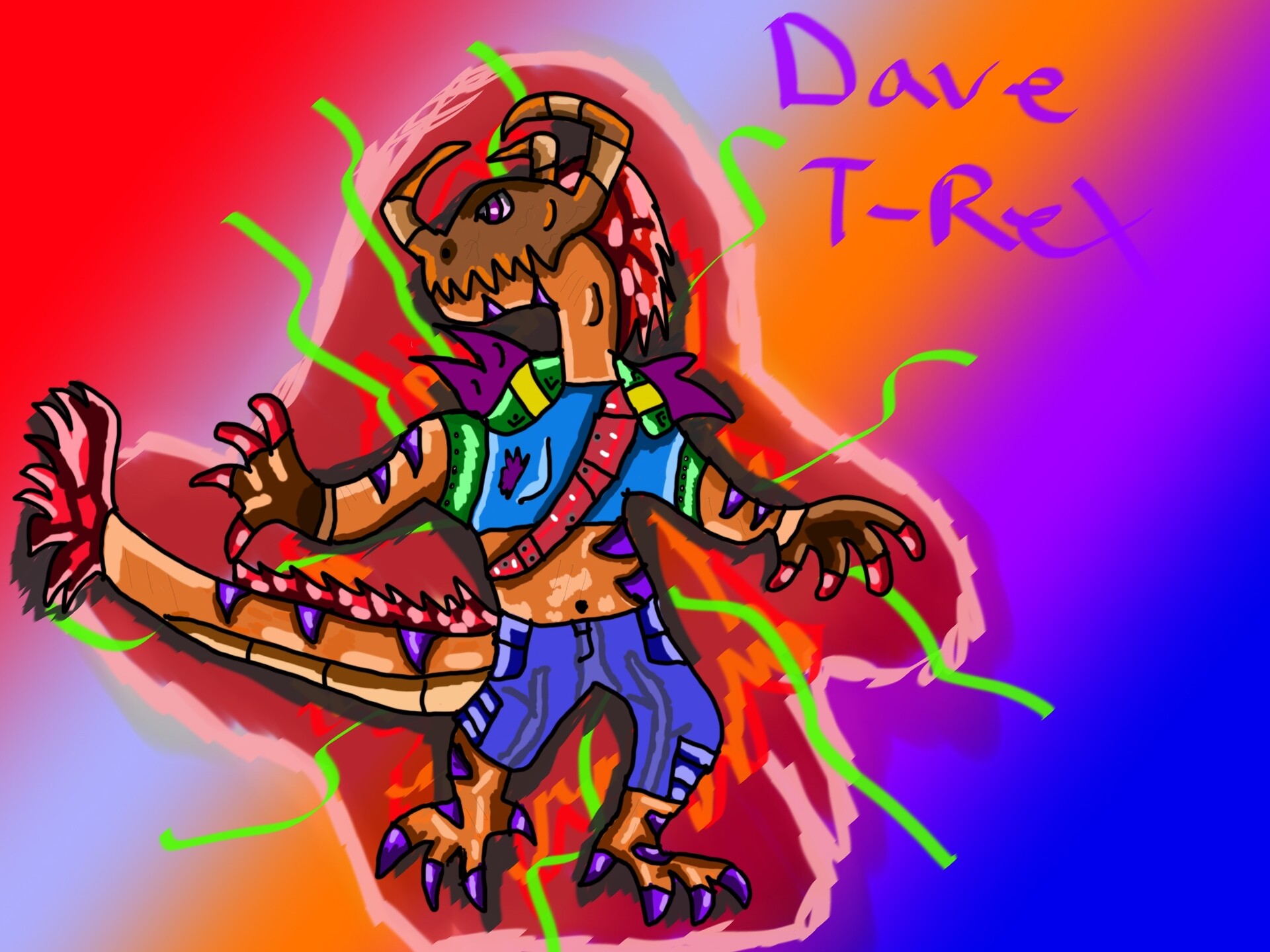 ArtStation - Dave is Sexy T-Rex now bad ass