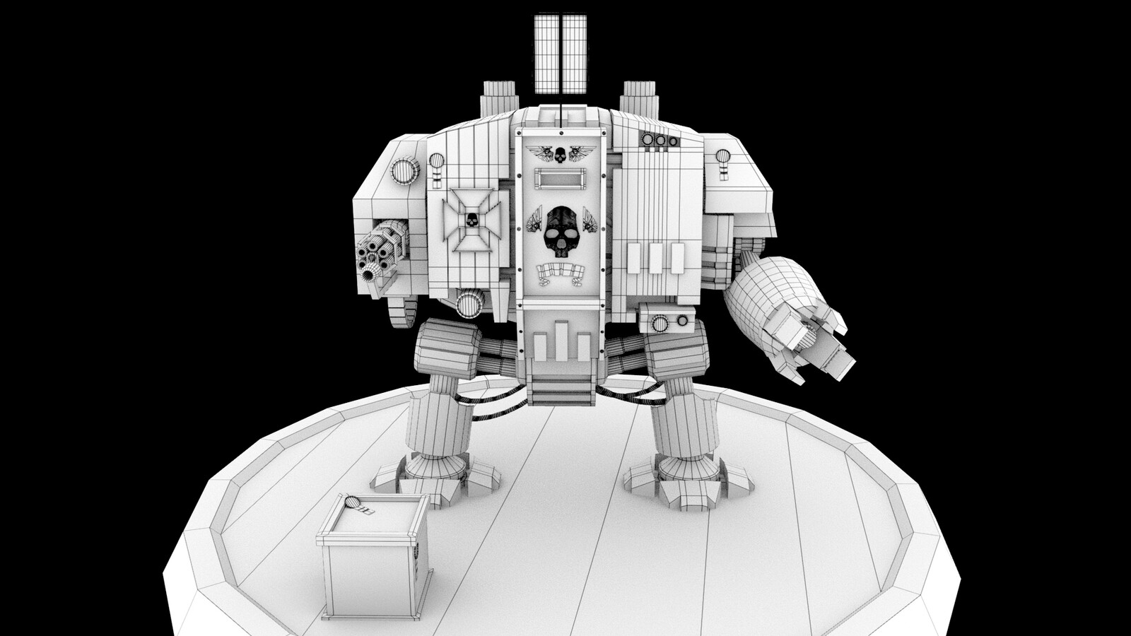 Soumalya Paul - Warhammer 40k Ultramarine Dreadnought Mecha 3d Model