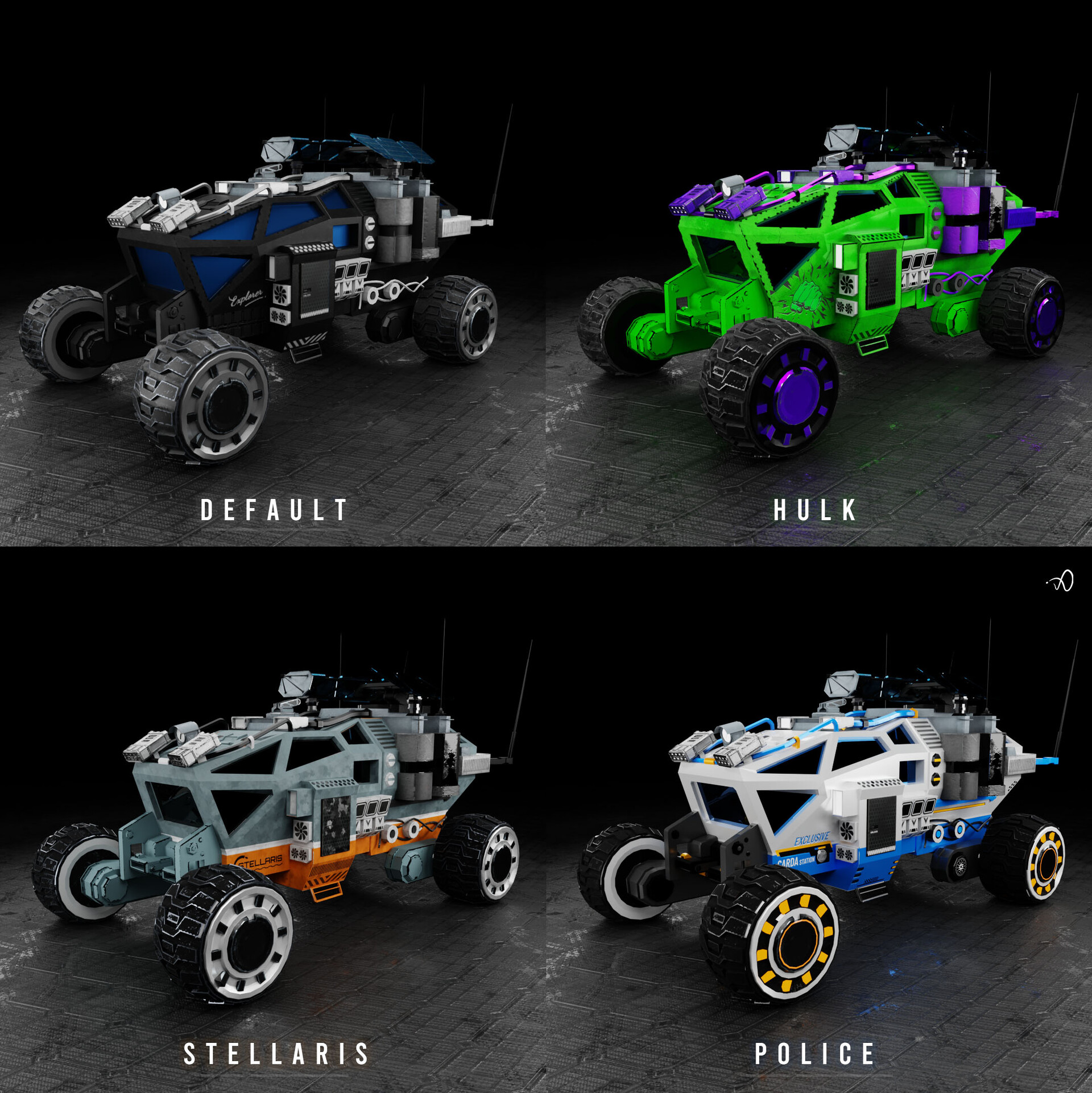 ArtStation - Sci Fi Multi-Rover Variations