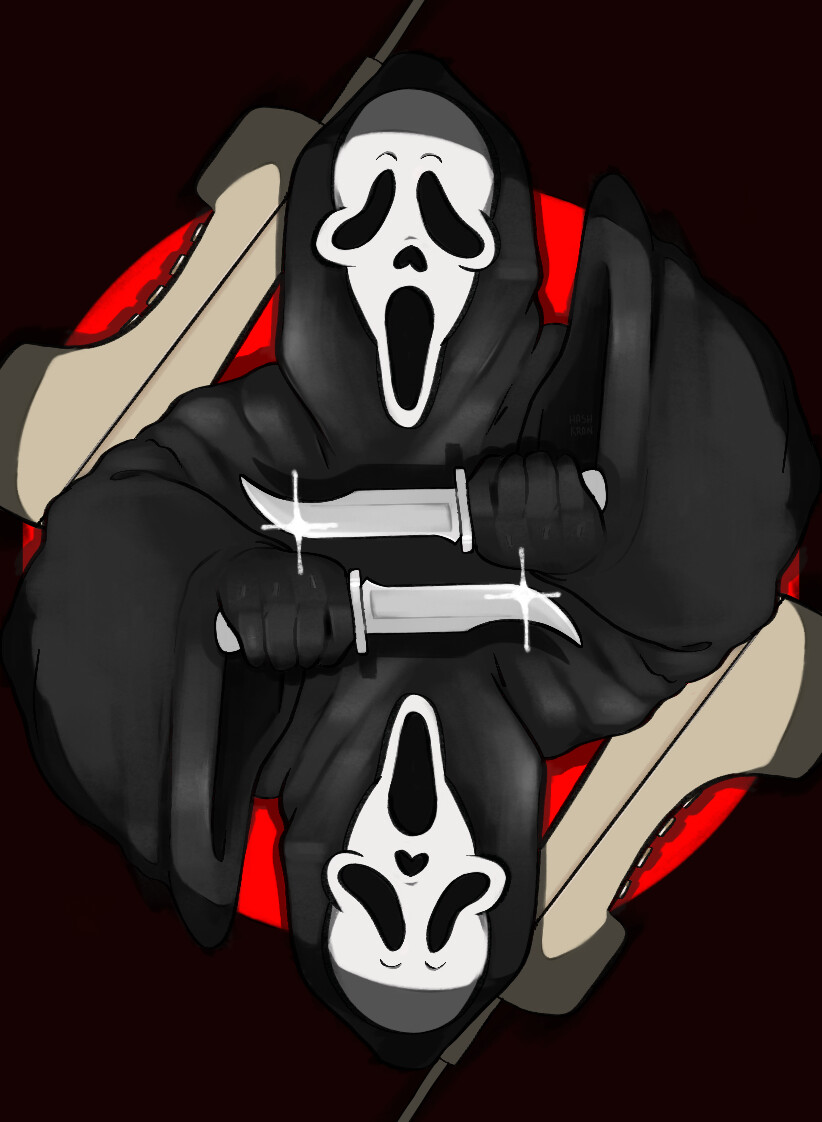 ArtStation - Scream Ghostface Joker card design [ Fright! Zine 2022 ]