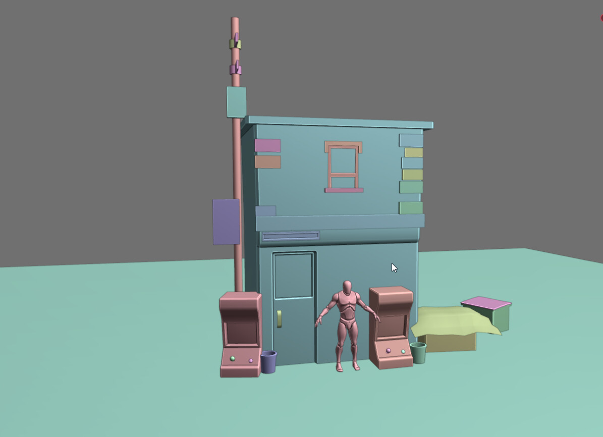 ArtStation - Stylized building low poly