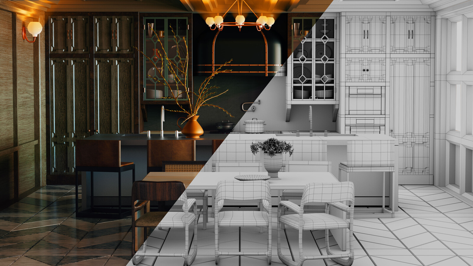 Asm Kawsar - Cozy Kitchen - a 3D scene Developed during Gnomon online Course "Introduction to 3D ...