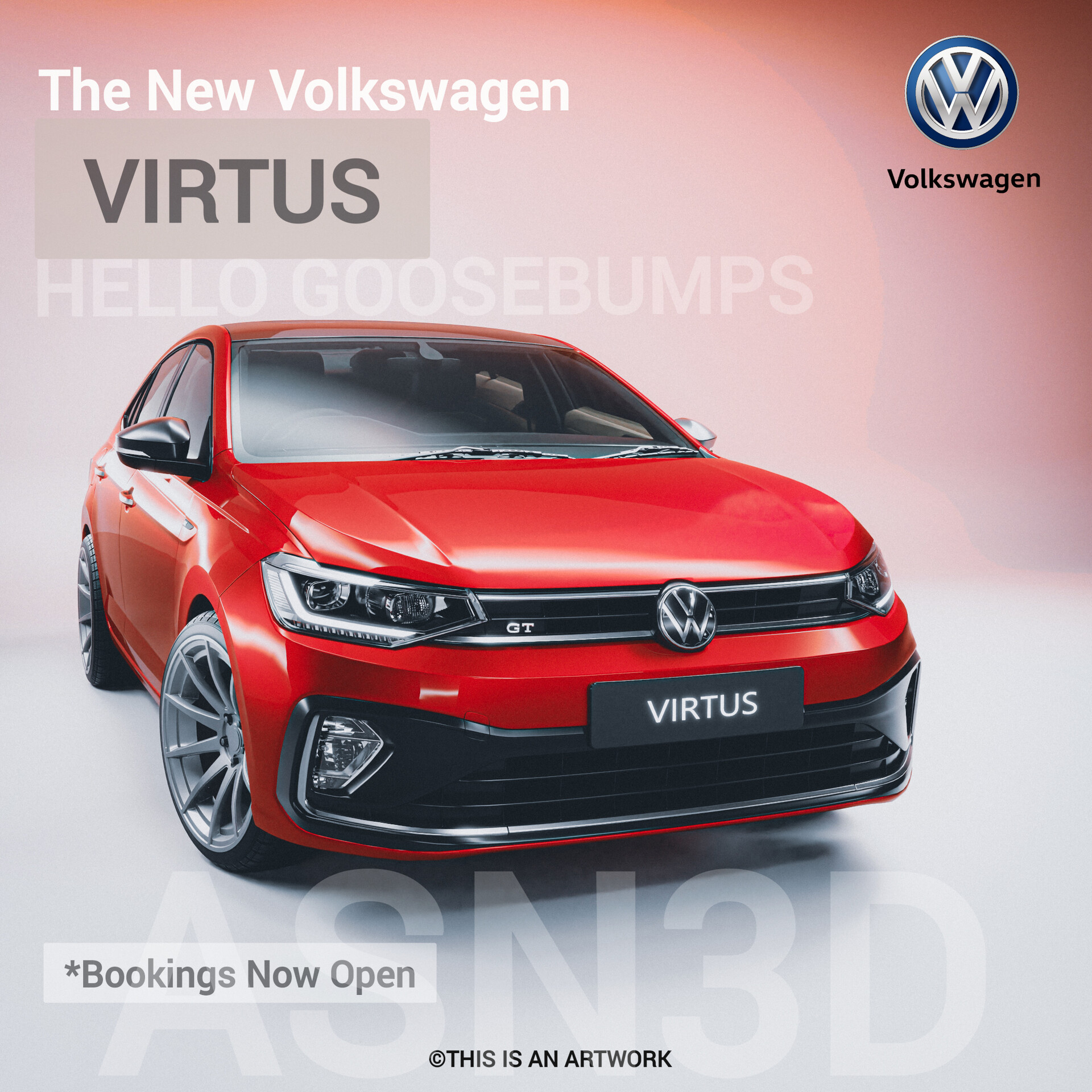 ArtStation - Cgi VW Virtus gt, Studio rendering using Blender 3d.