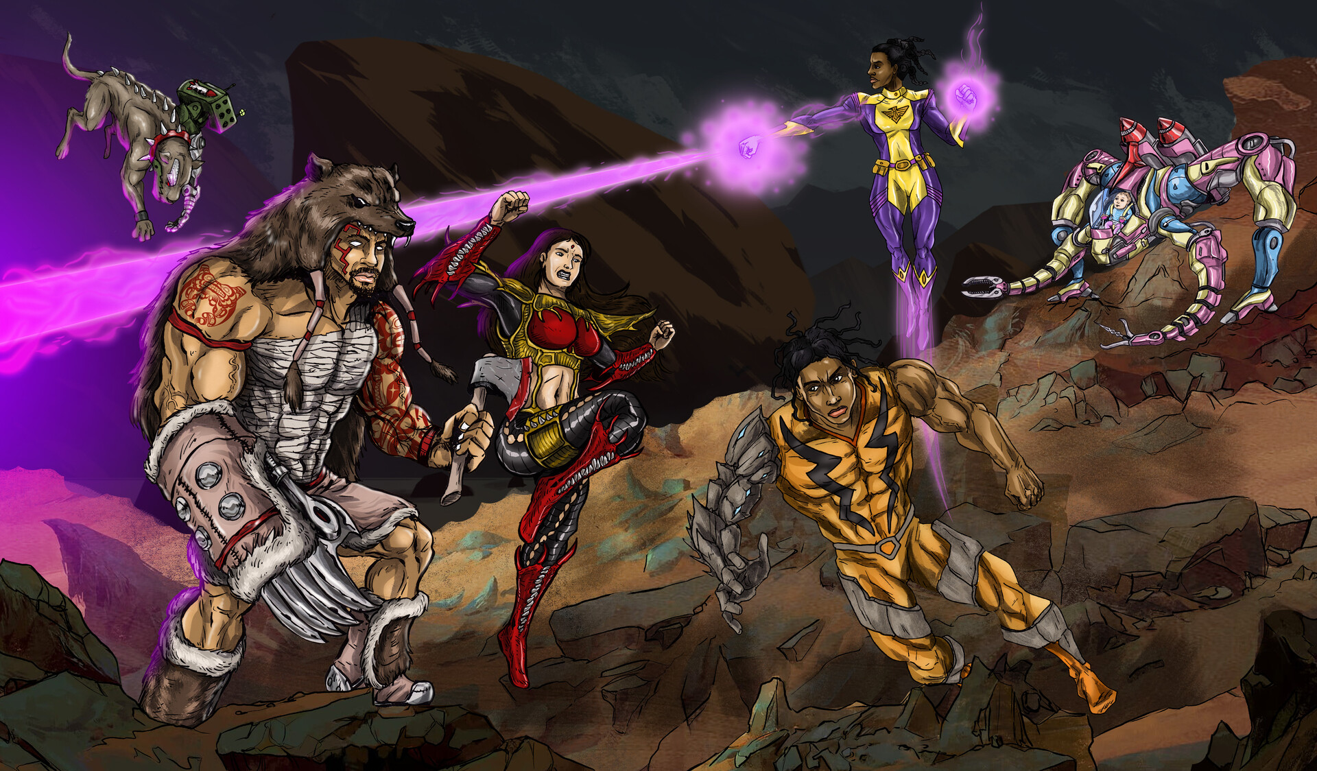 ArtStation - Comic Style Family Portrait