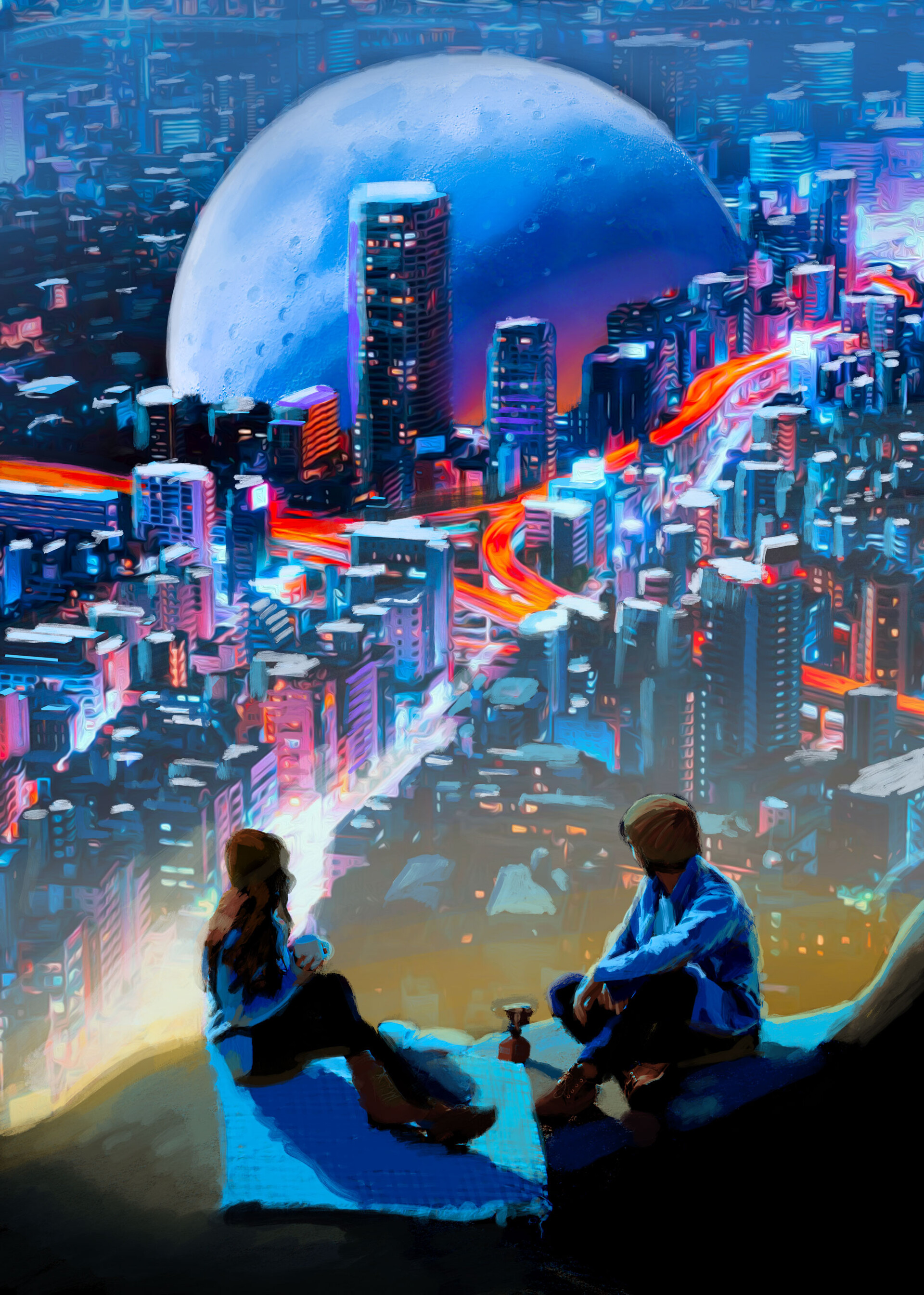 ArtStation - City Moonscape