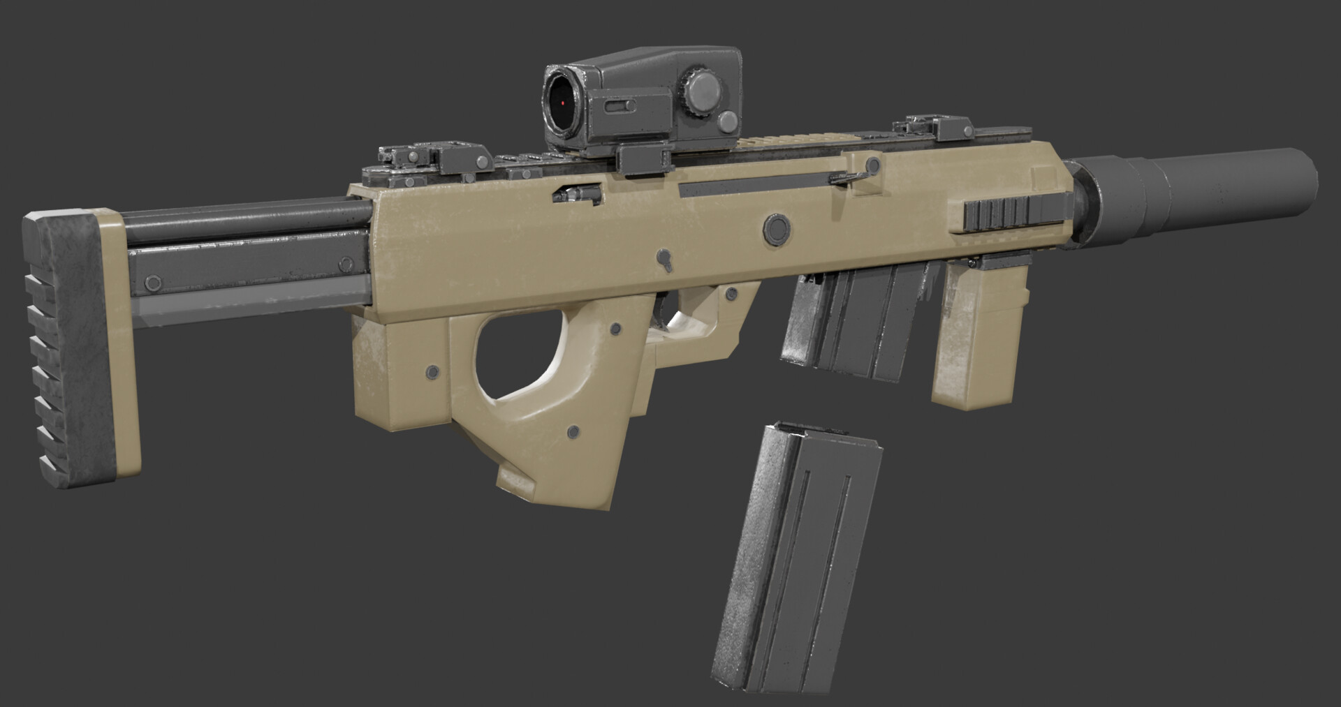 ArtStation - Semi-automatic rifle