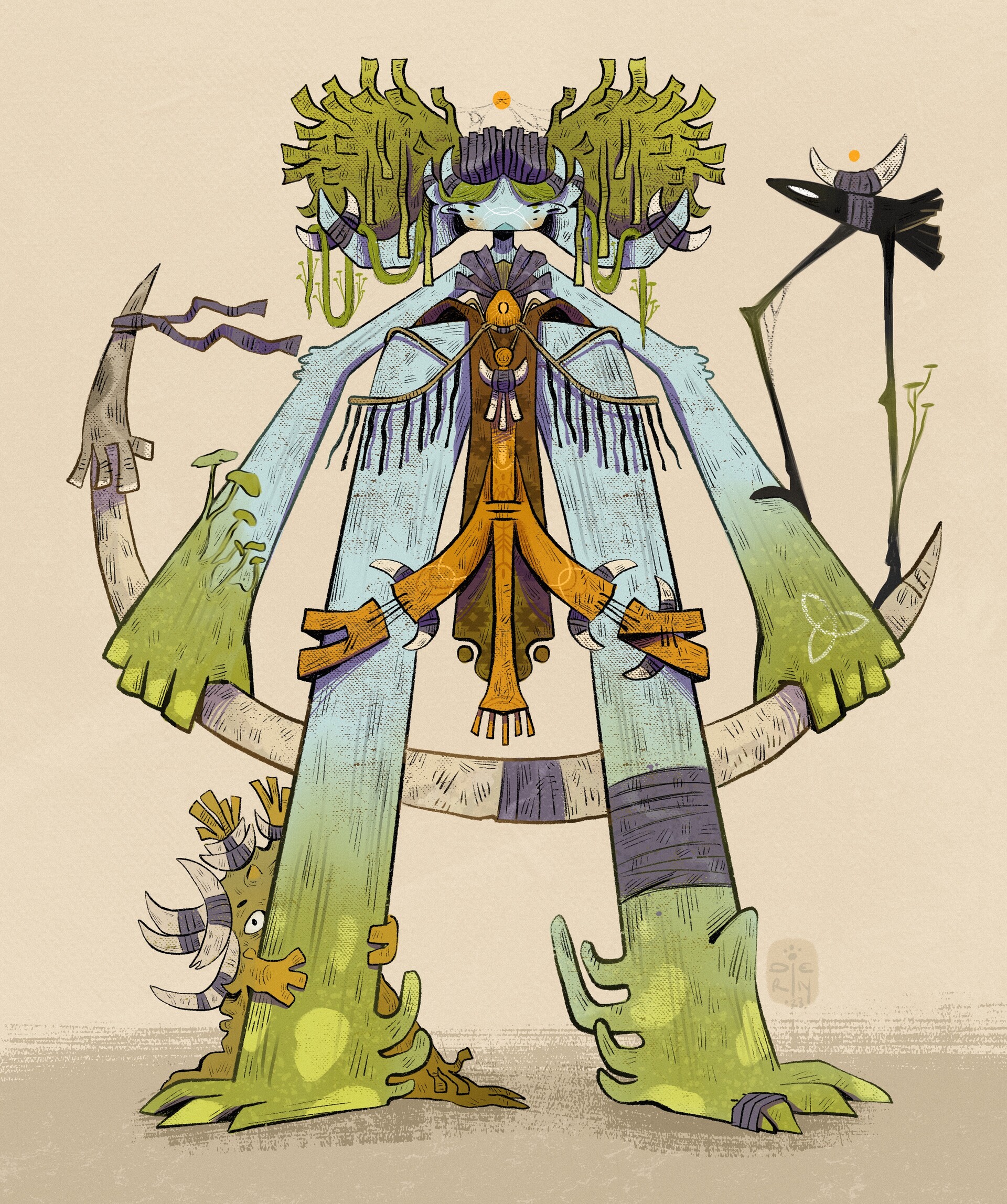 ArtStation - Jungle Warrior Mother Character Design