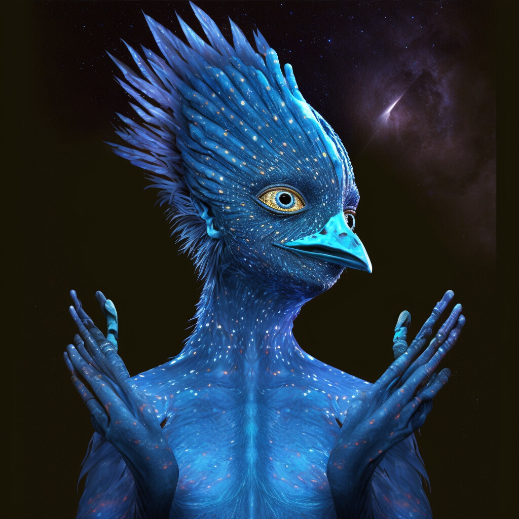 StarSeed - Blue Avian Alien