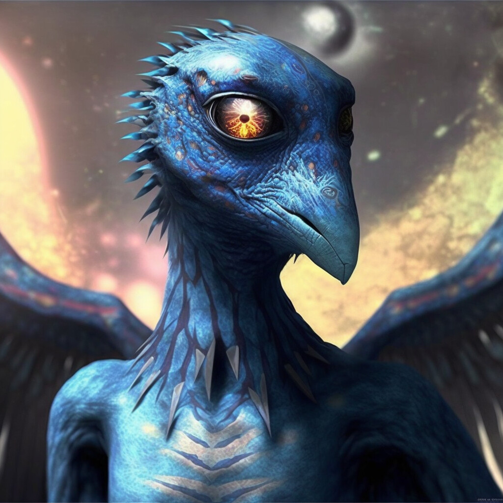 StarSeed - Blue Avian Alien