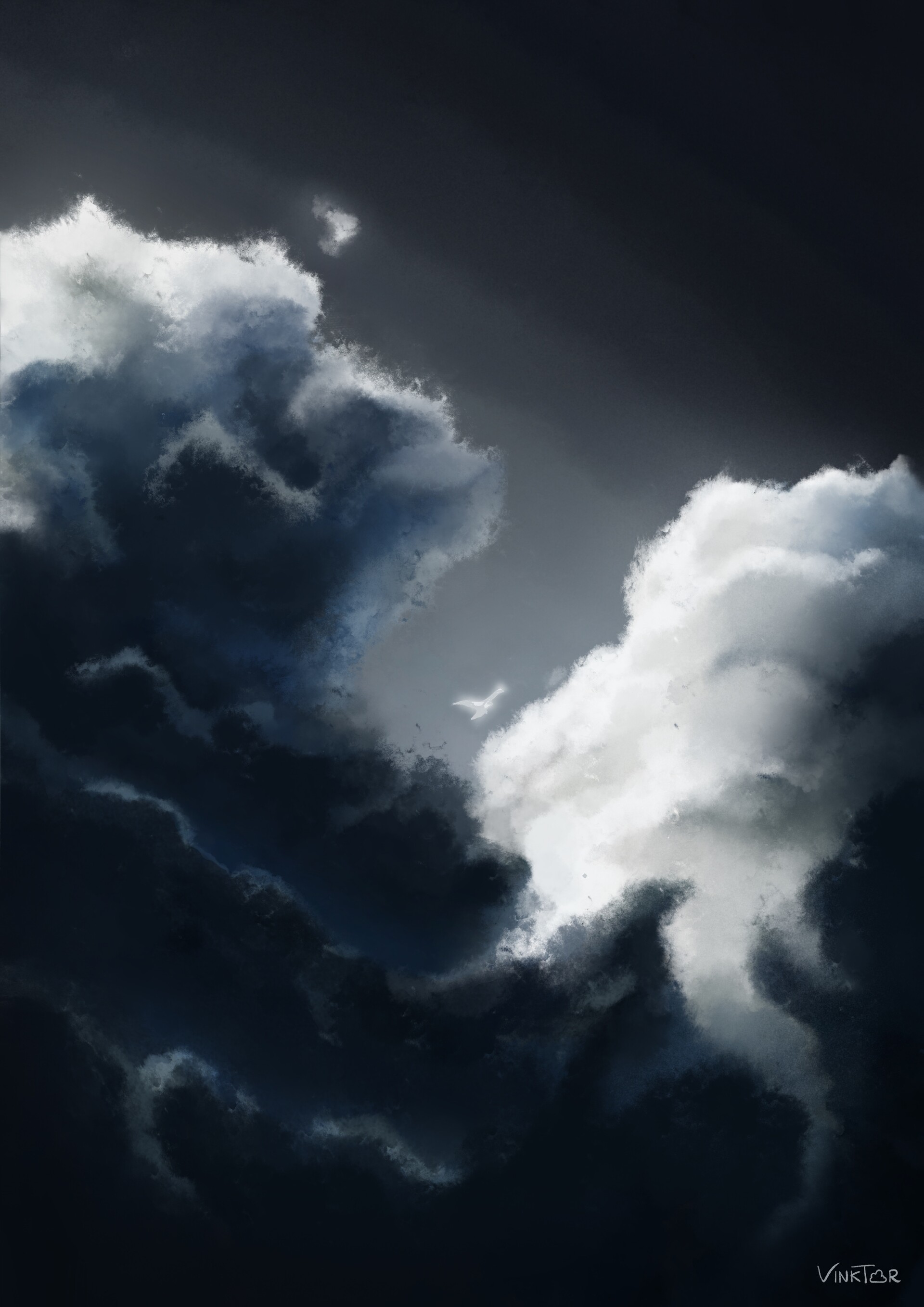 ArtStation - Sky speedpainting: storm