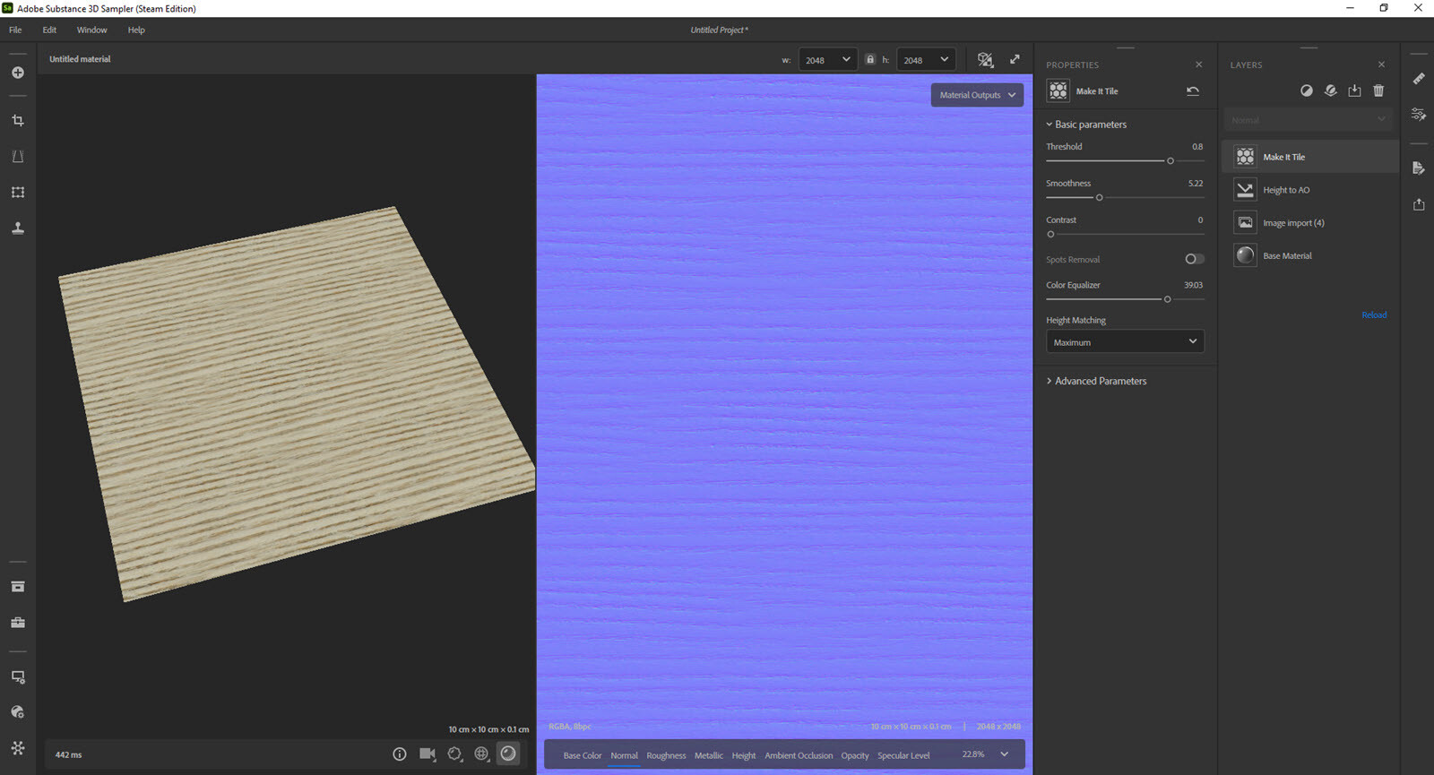 Grzegorz Baran - Ash White - Photometric Stereo based PBR Veneer Material