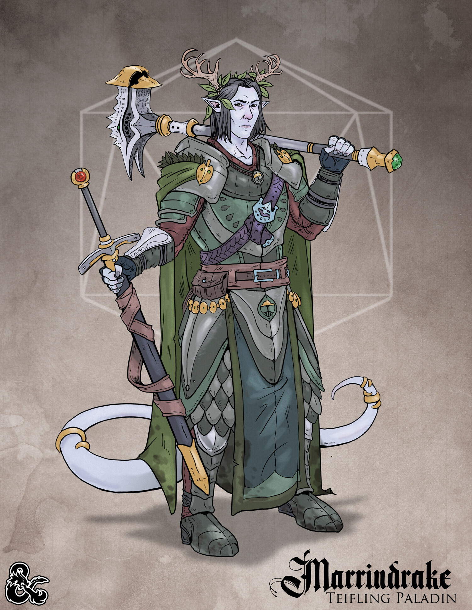 Tiefling Paladin by Eric Young : r/characterart