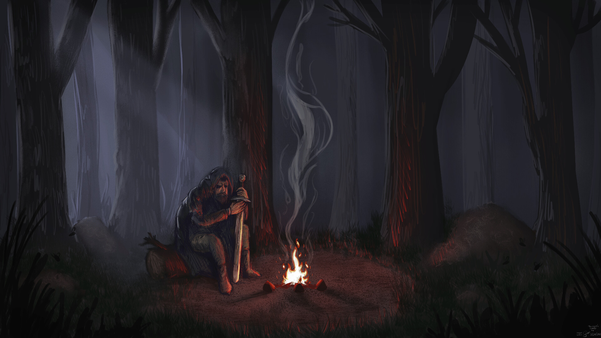 ArtStation - The Rogue's Camp [GIF Animation]