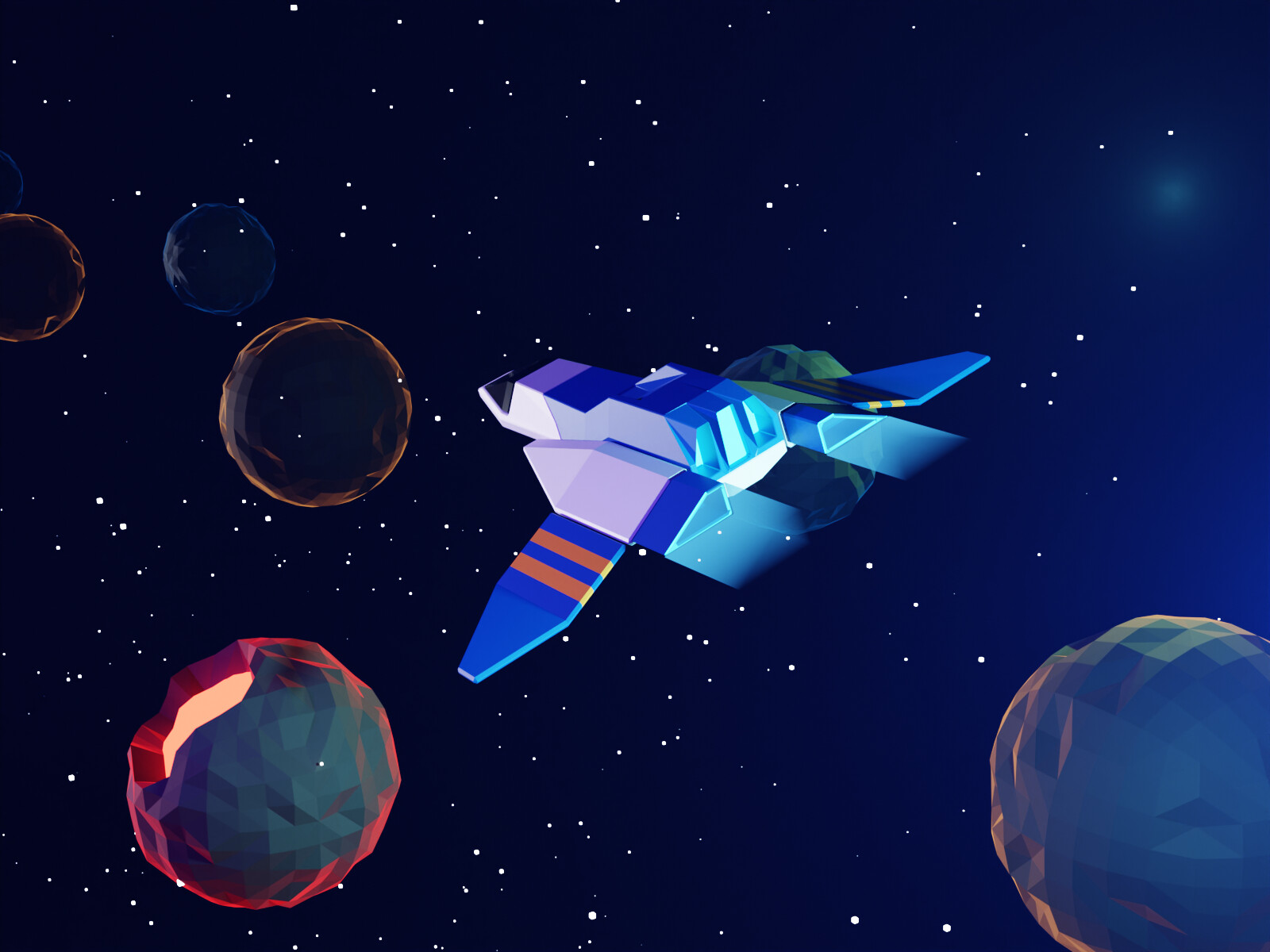 ArtStation - Low poly Spaceship - 12/2022