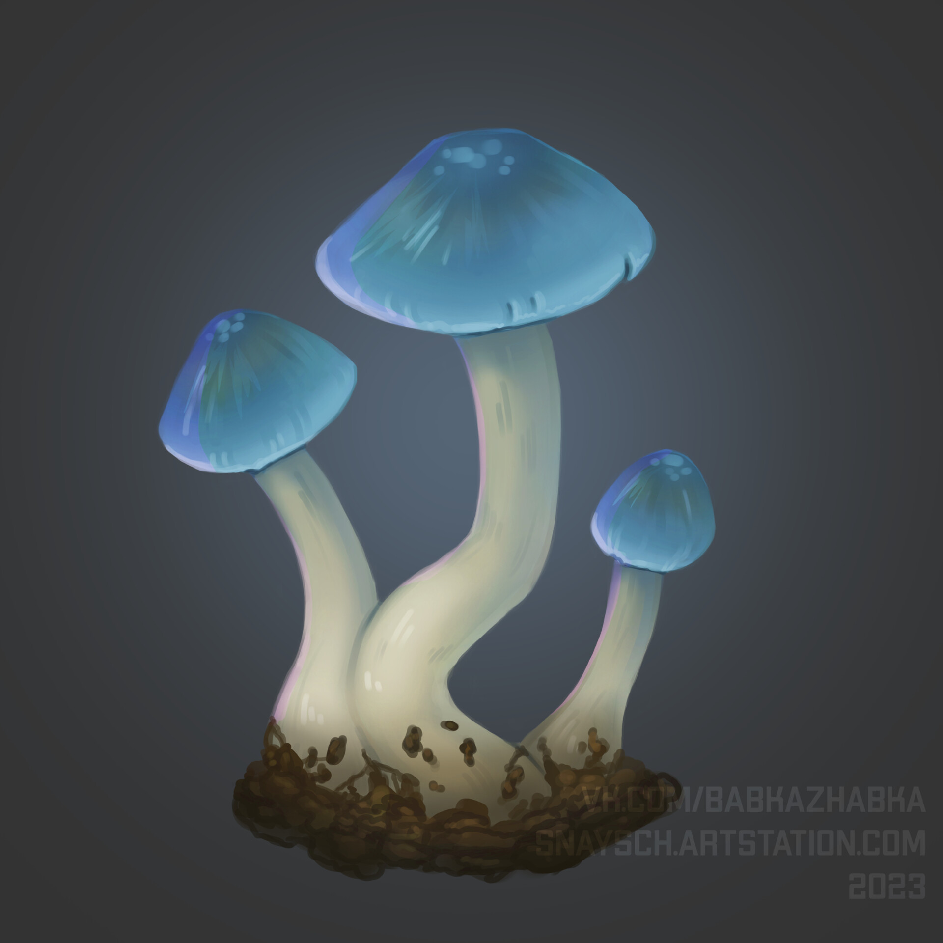 ArtStation - Blue Mushrooms