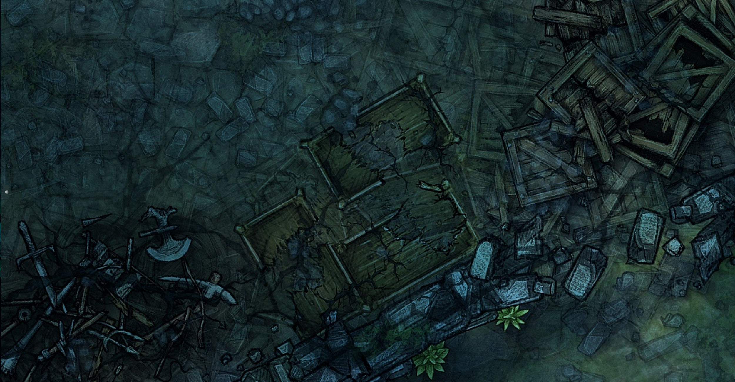 Detailed Dungeons - Butterskull Ranch (Destroyed Smithy) (Night)