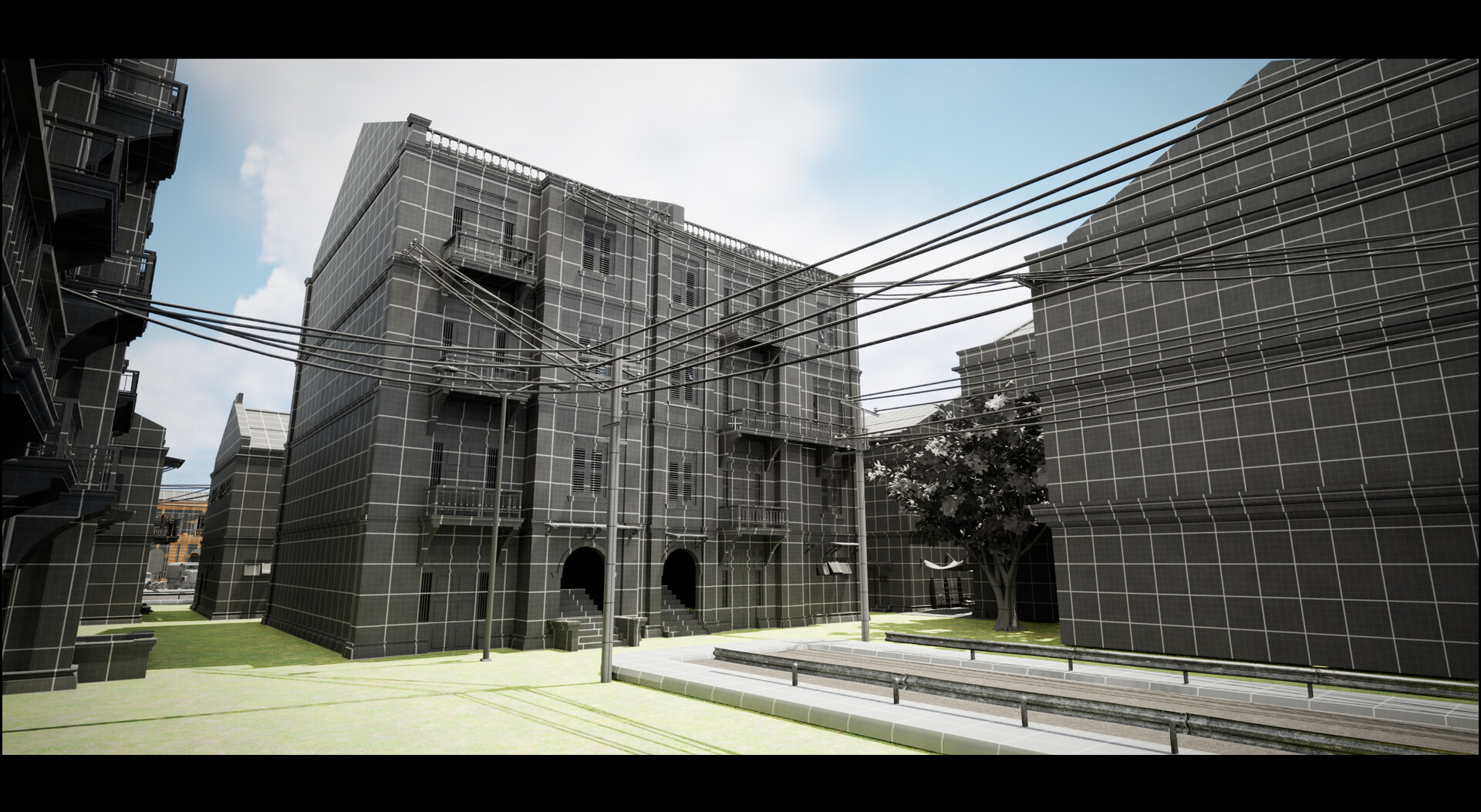 Shu Gi Lim - UE5 Blueprint Learning- Electrical Cables & Custom Barrier ...