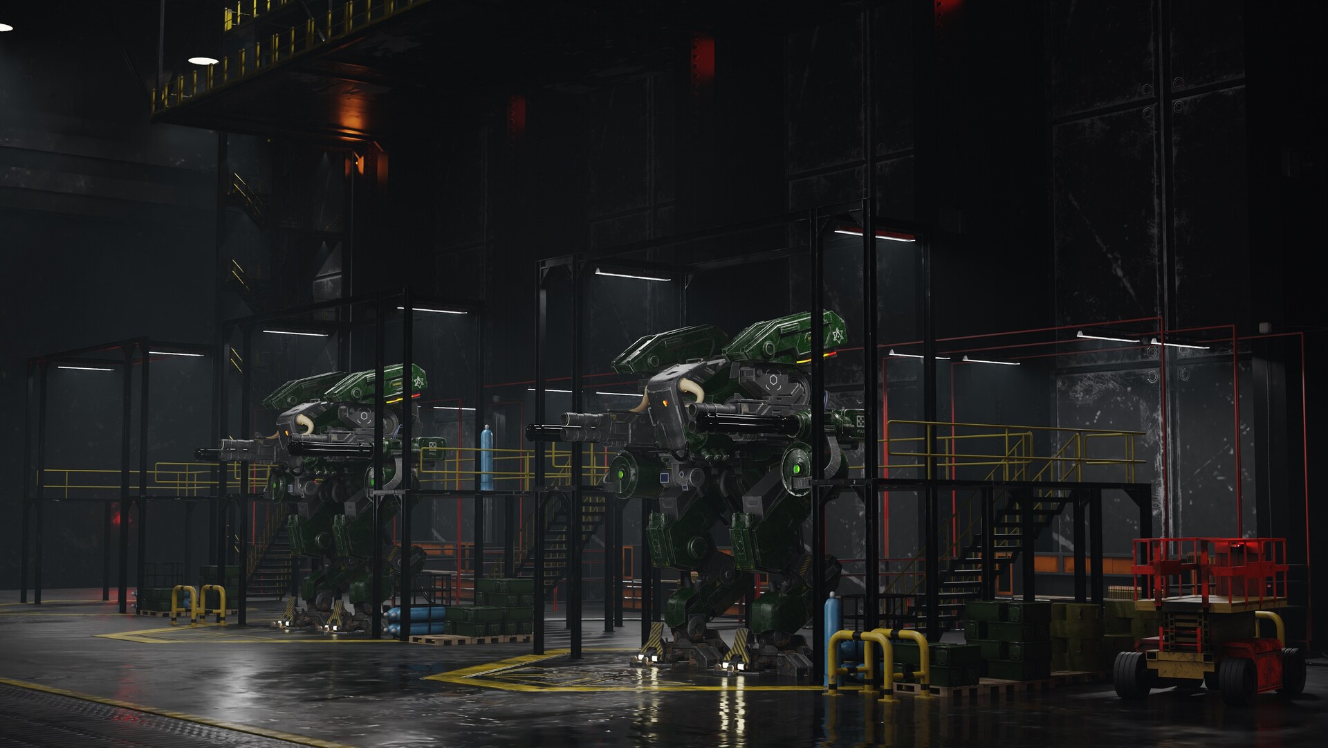 ArtStation - Mecha at the service station