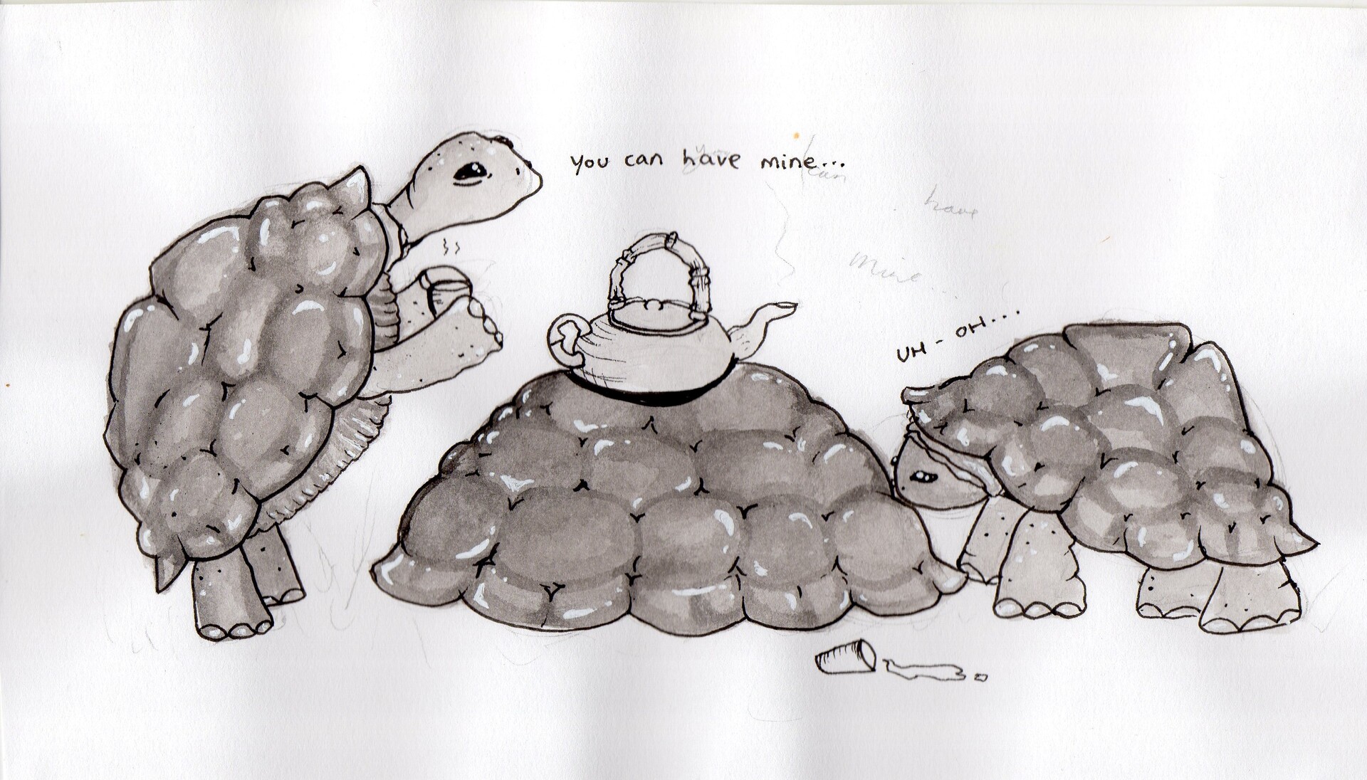 ArtStation - "Uh-Oh"- Inktober