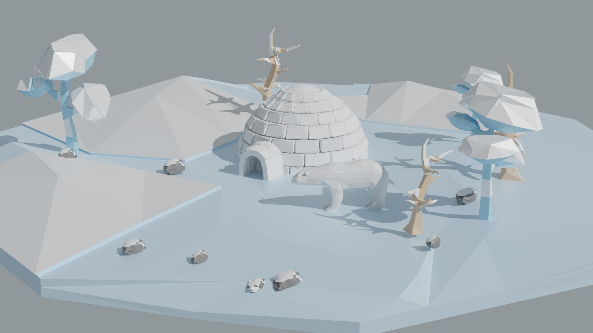ArtStation - Mid poly igloo