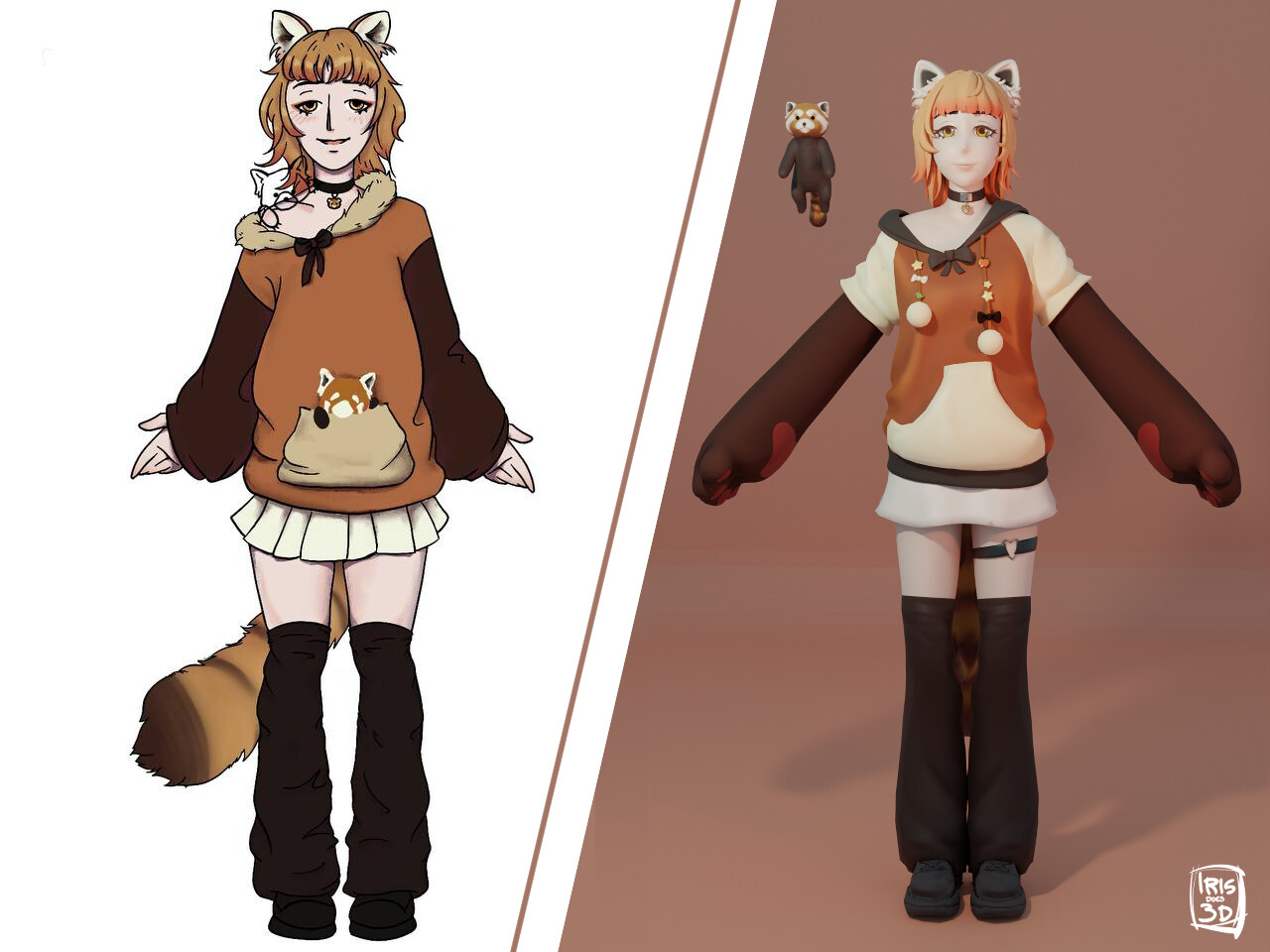 Aitana - Vtuber Wip- Redpanda Girl