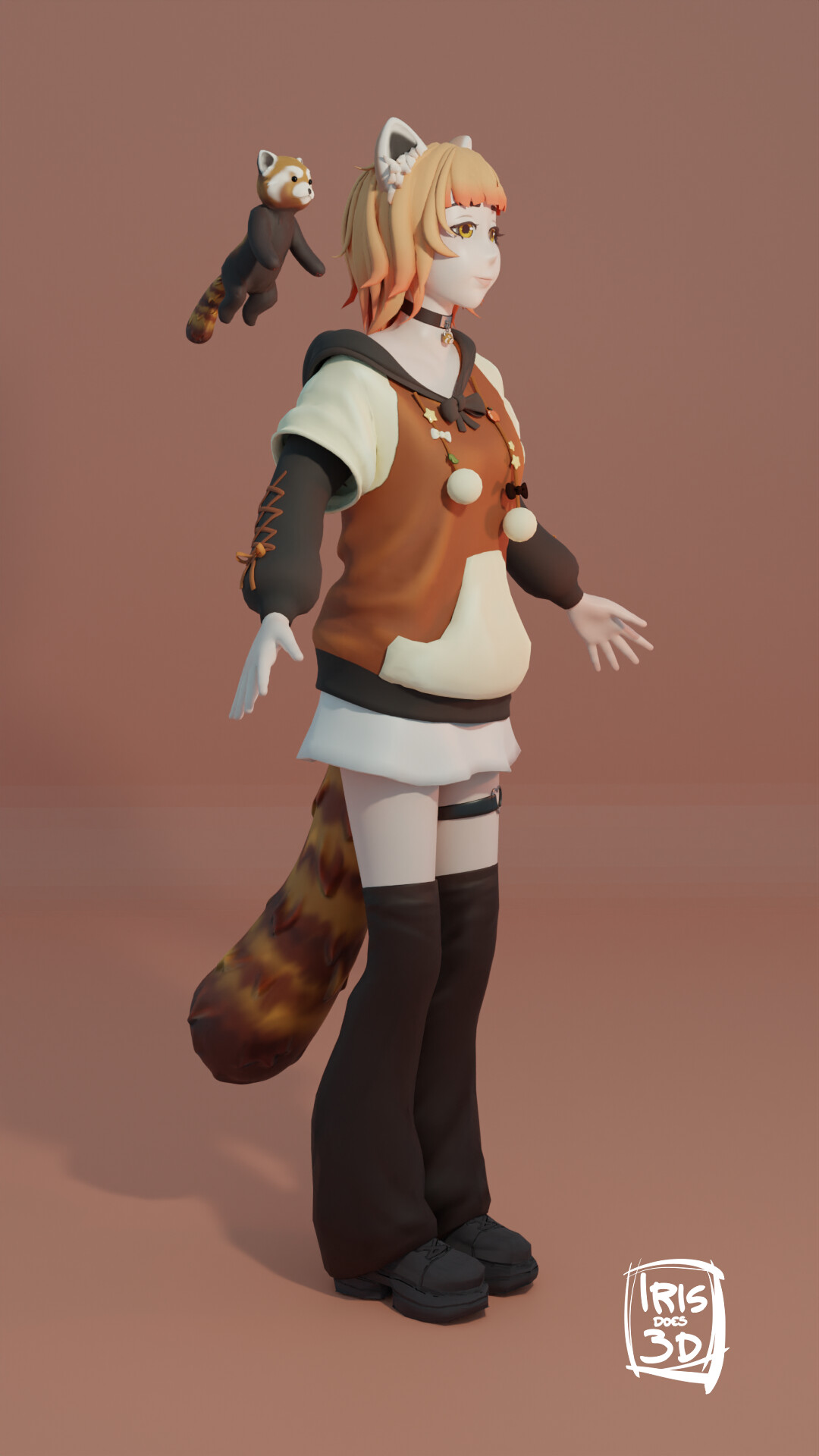 Aitana - Vtuber Wip- Redpanda Girl