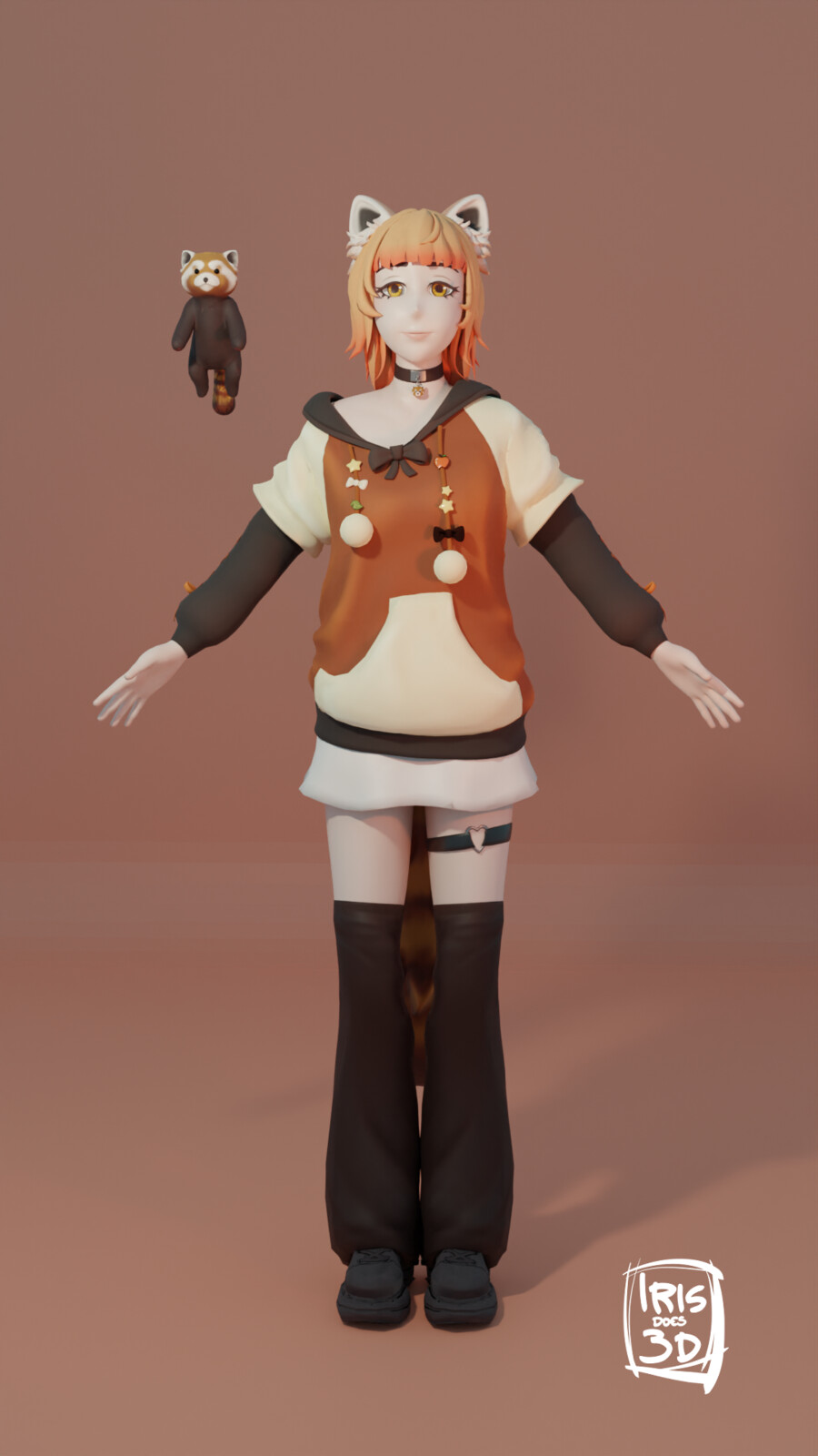 Aitana - Vtuber Wip- Redpanda Girl