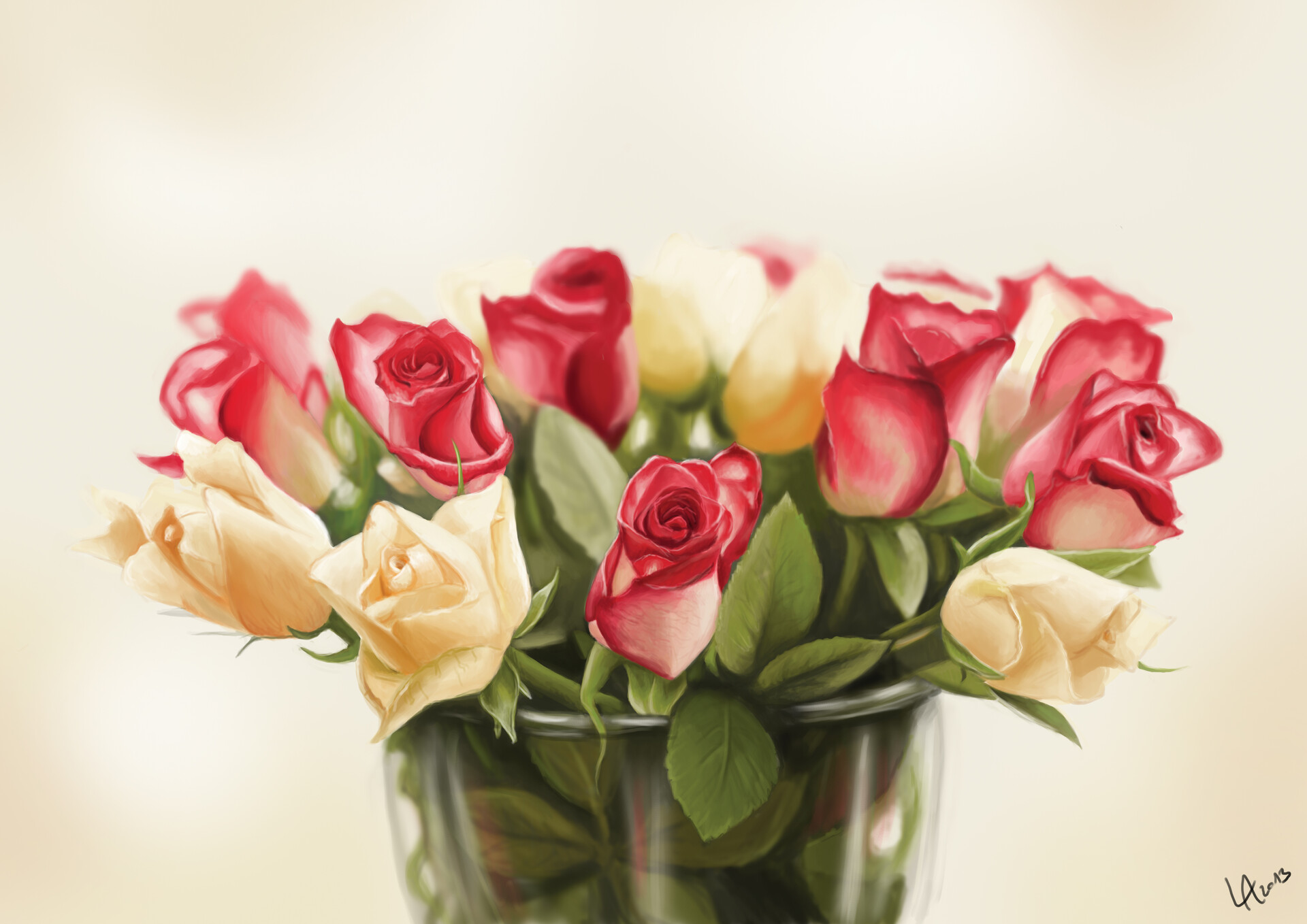 ArtStation - Roses study