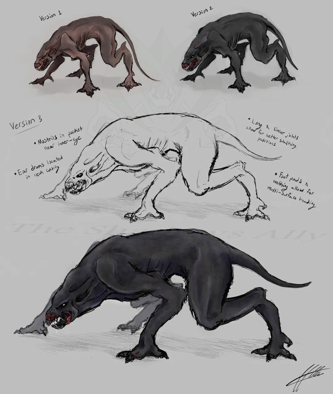 ArtStation - Infected Enemy Concept- Hellhound