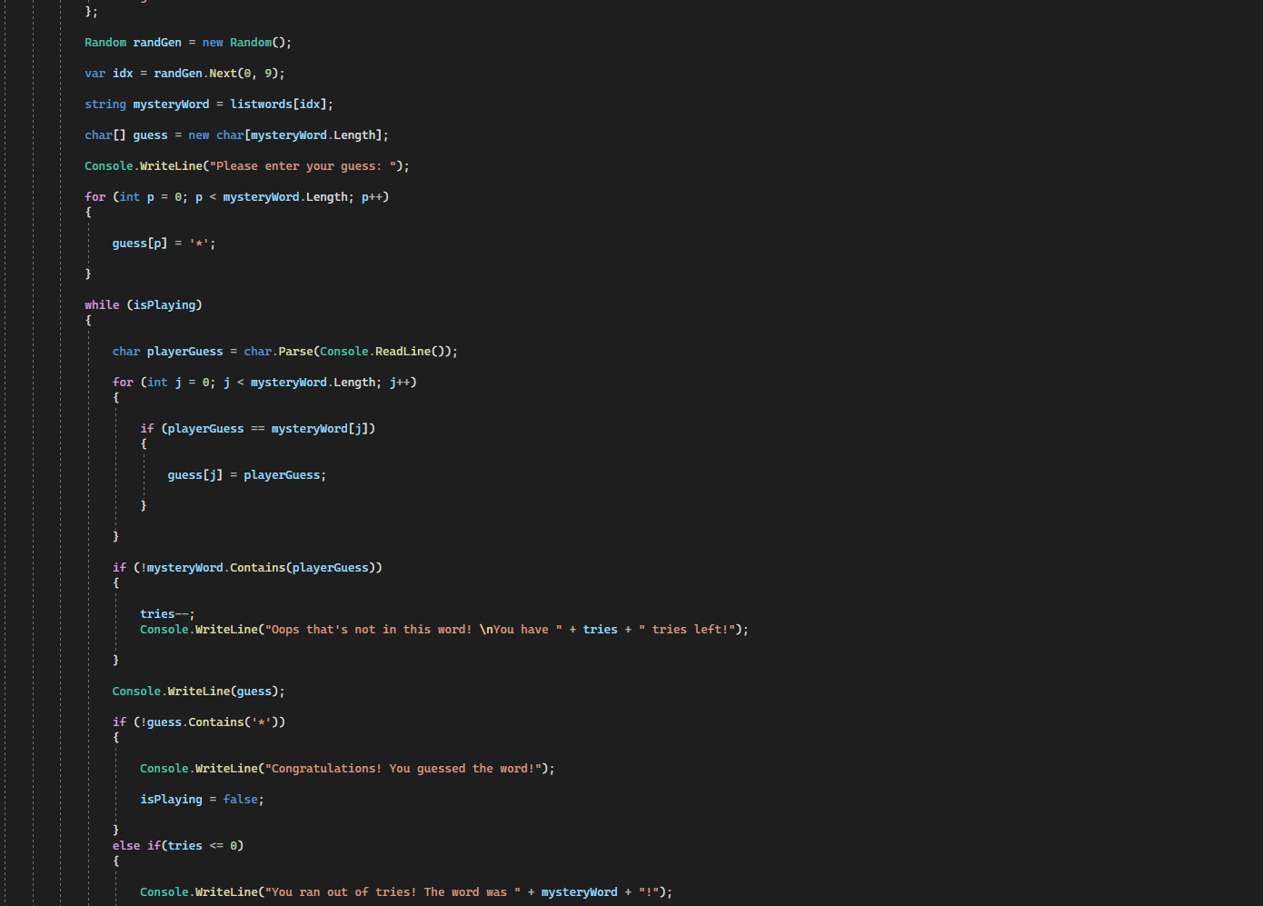 ArtStation - Hangman - Console-Based Game in Visual Studio 2022