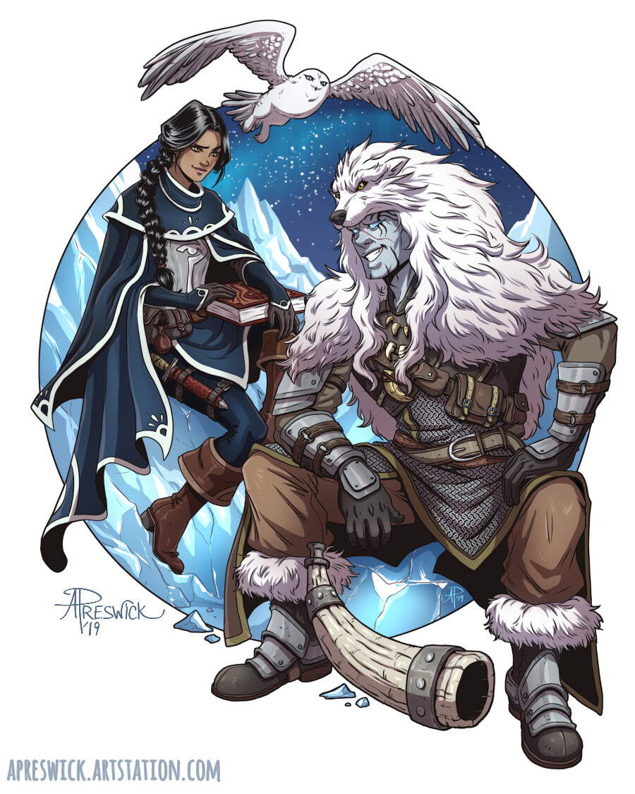 ArtStation - Rillah and Orsana D&D commission