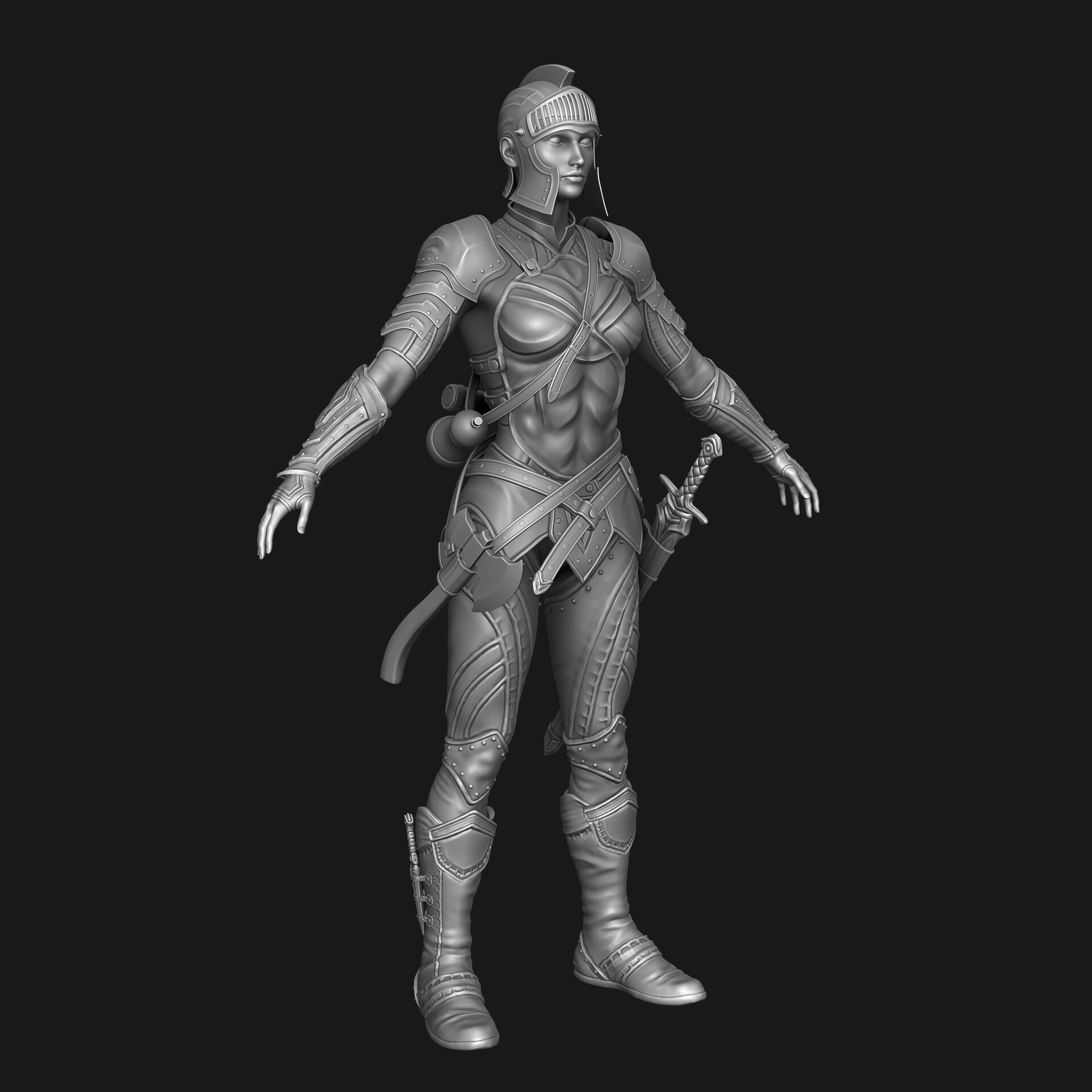 ArtStation - Knight sculp