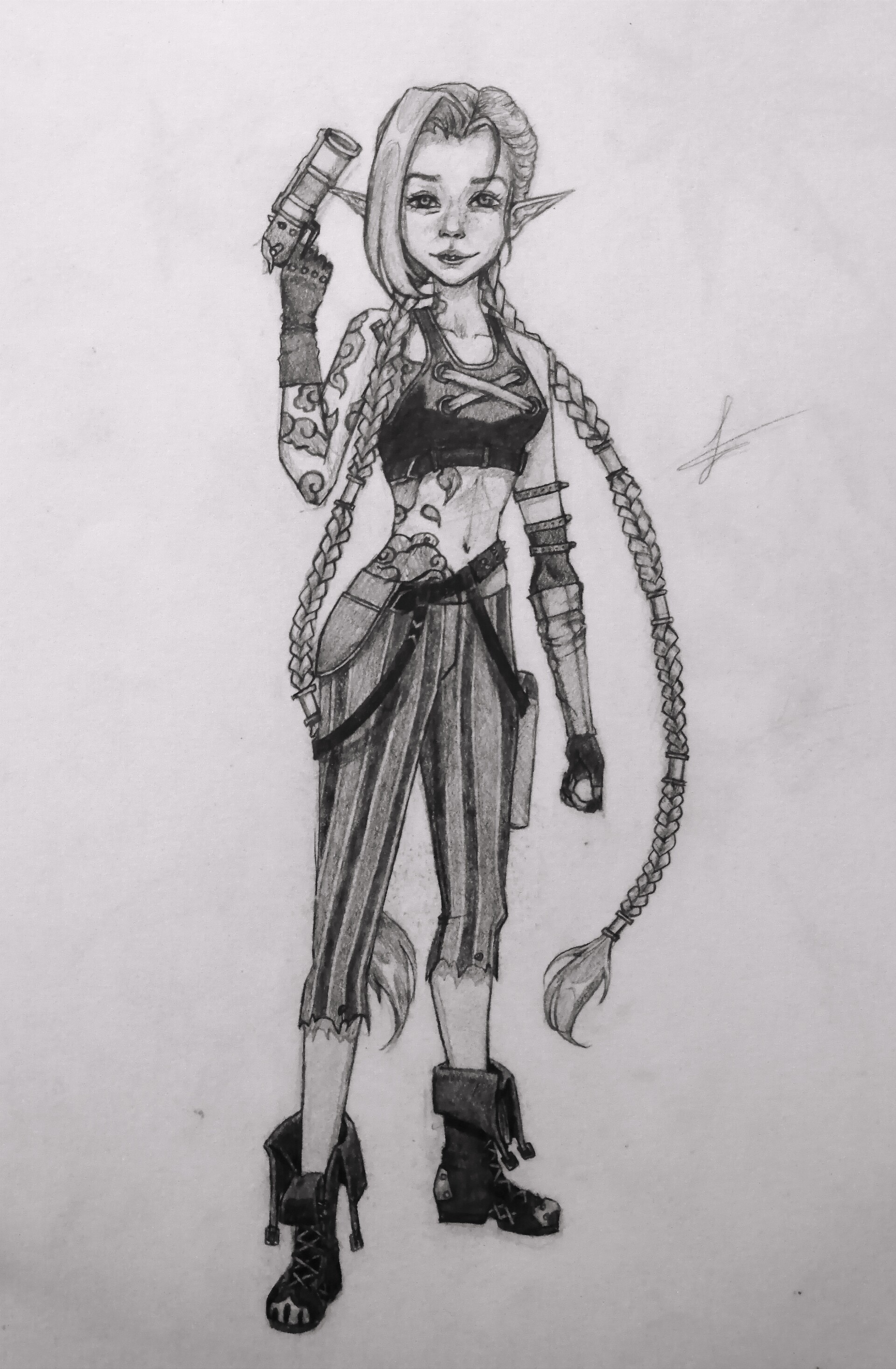 ArtStation - Jinx Arcane Pencil Drawing