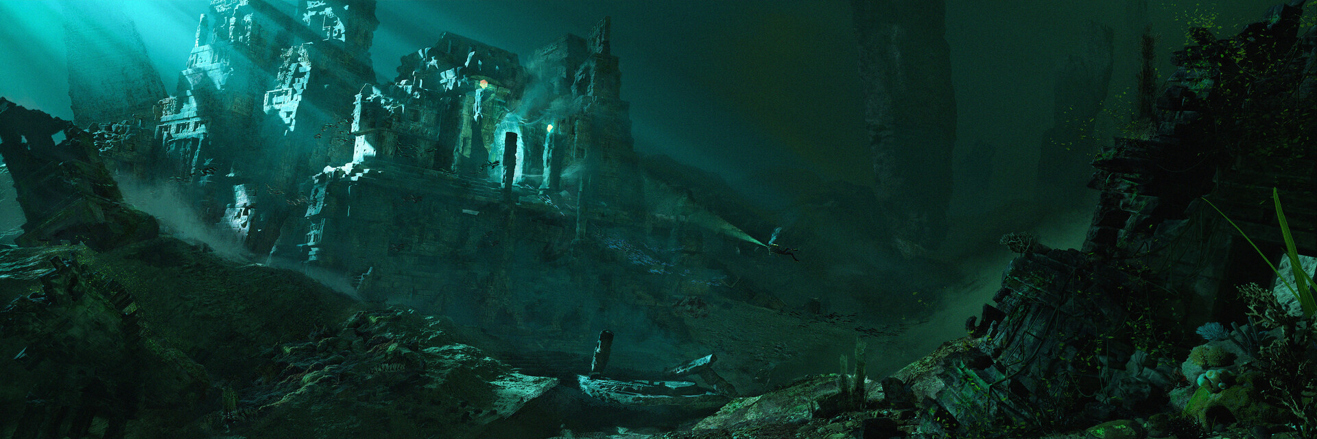 ArtStation - 海底的印度神庙/Indian Temple Under the Sea