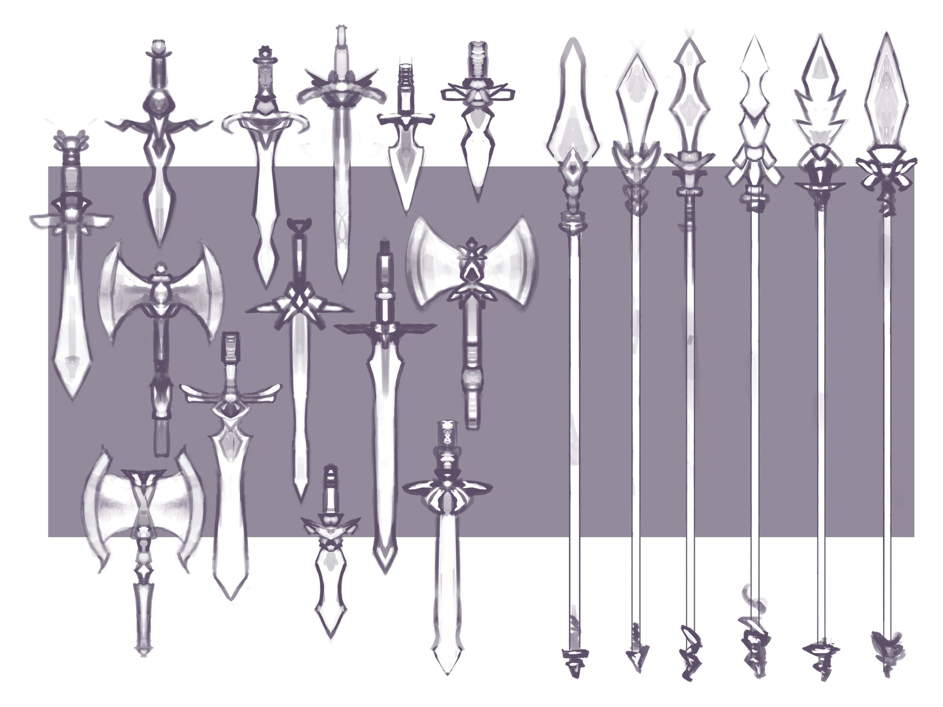 ArtStation - Weapon sketches