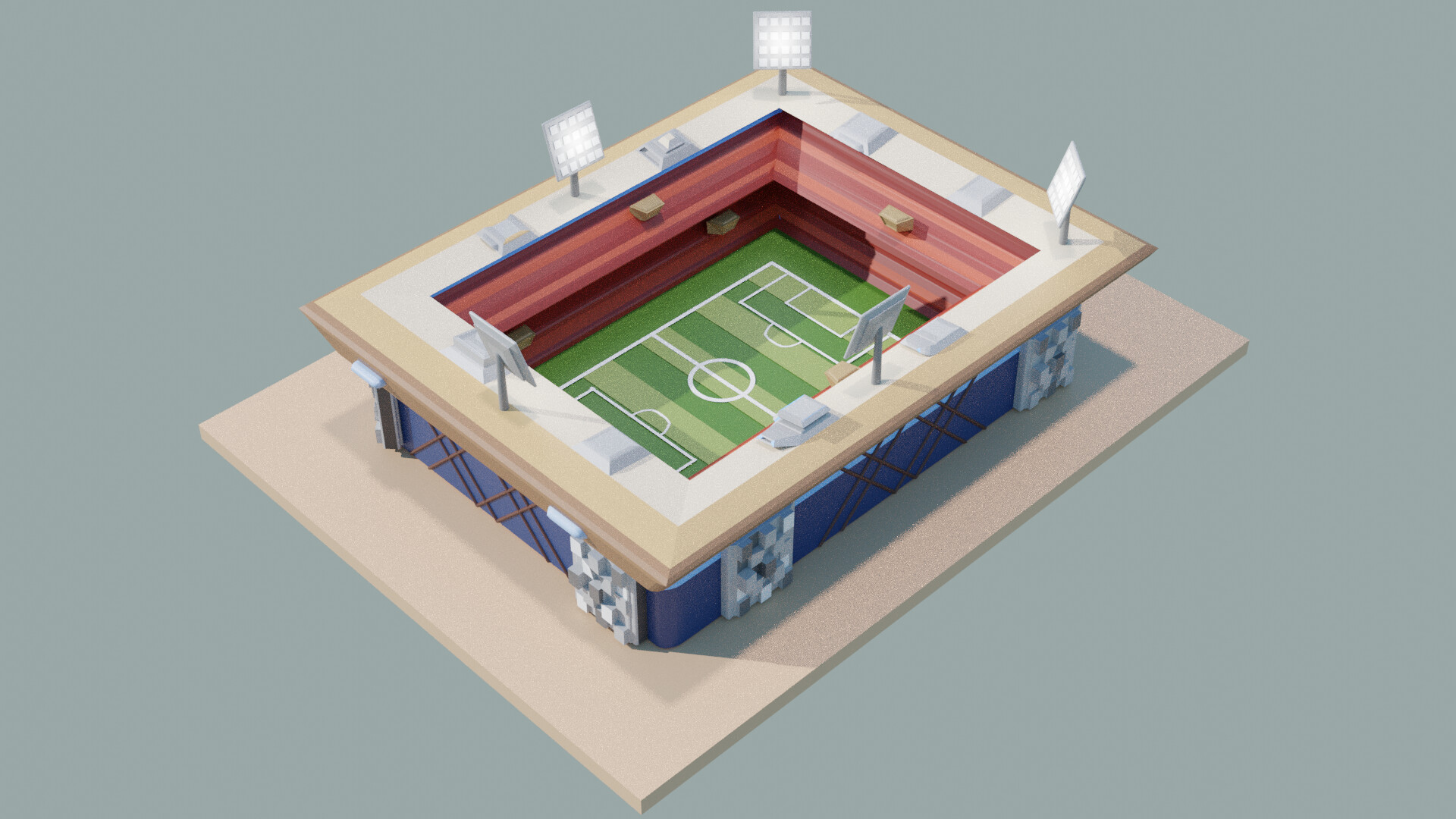 ArtStation - Stadium Low Poly