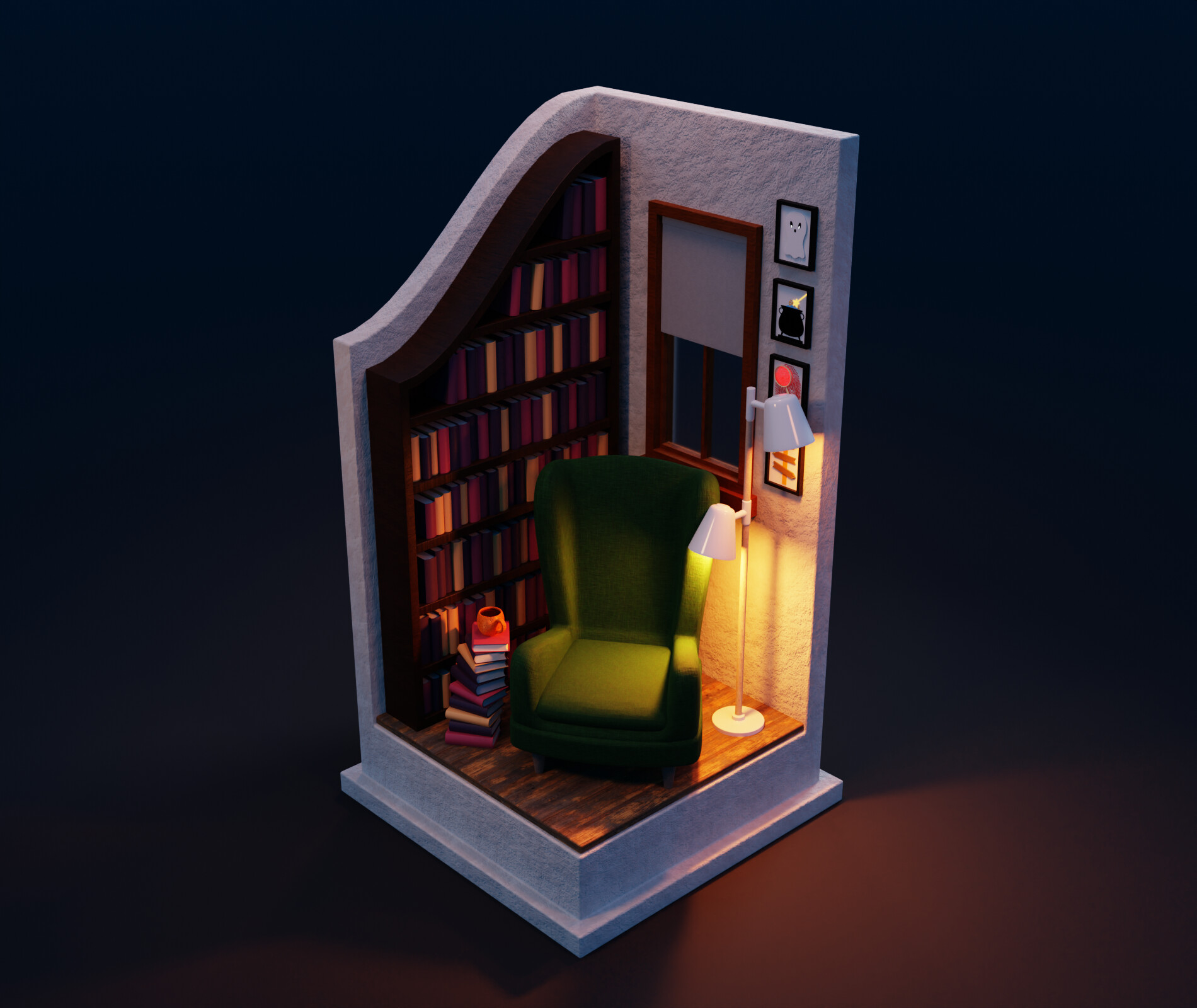 ArtStation - Small reading corner