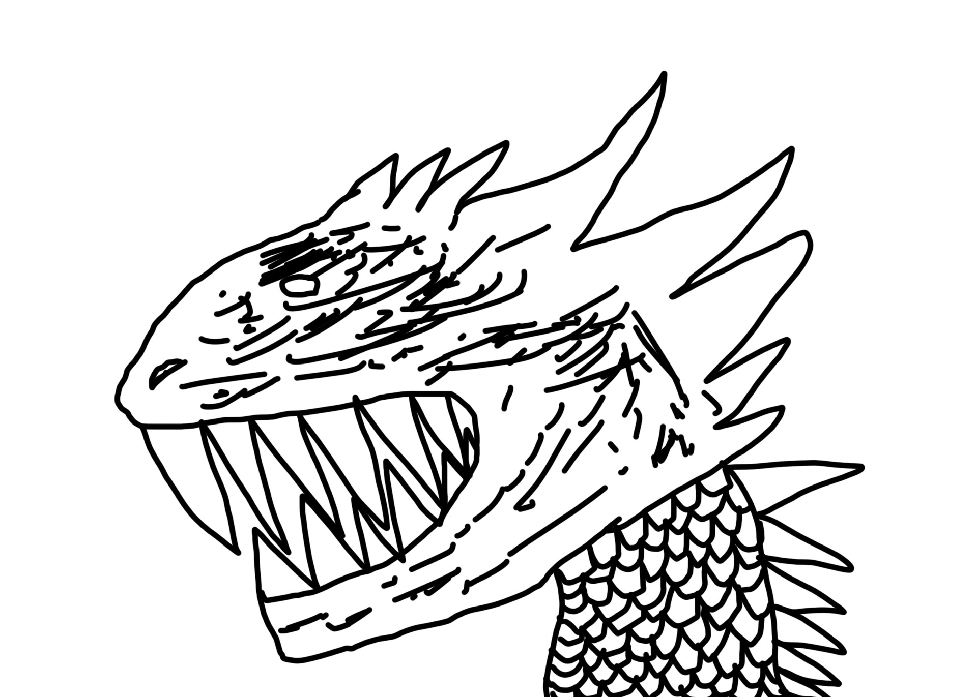 screaming death dragon coloring pages